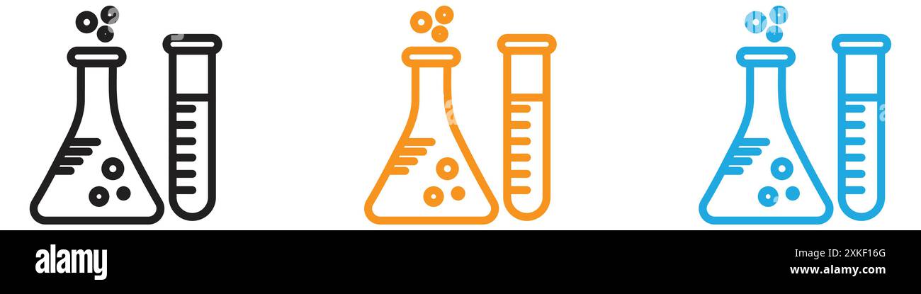 Laboratory test icon vector logo set collection or bundle pack group ...