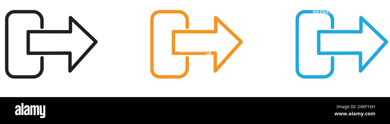 Logout icon vector logo set collection or bundle pack group Stock ...