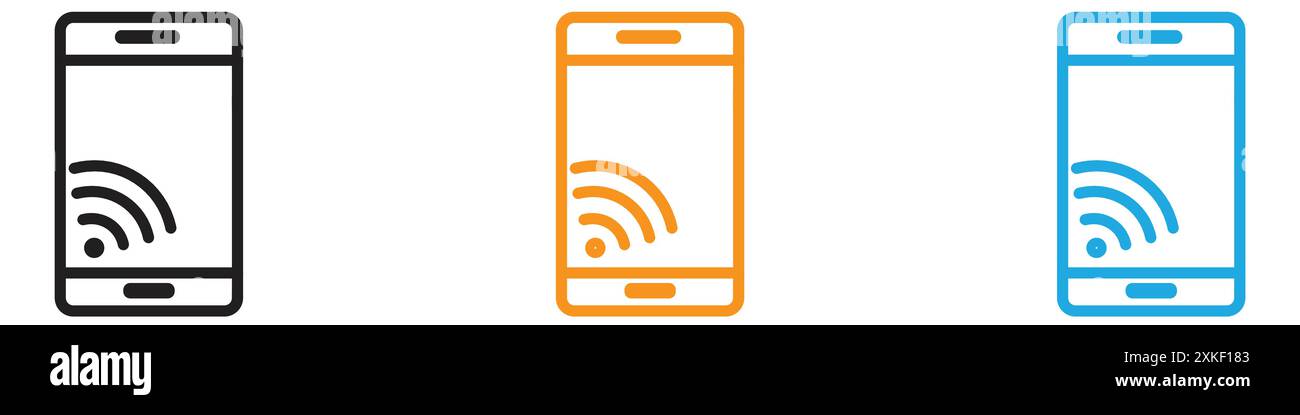 Mobile Internet icon vector logo set collection or bundle pack group ...