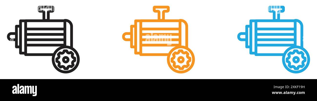 Motor icon vector logo set collection or bundle pack group Stock Vector ...