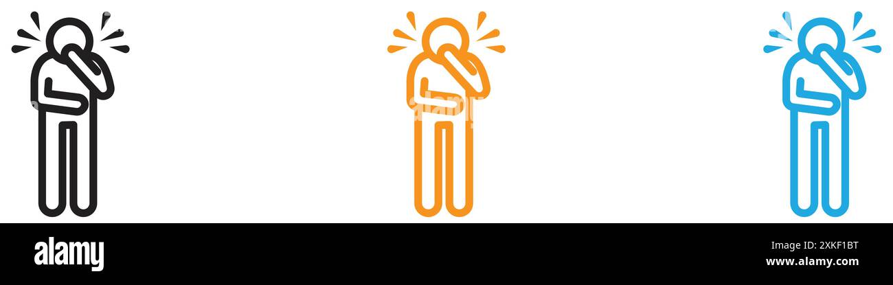 Nausea icon vector logo set collection or bundle pack group Stock ...