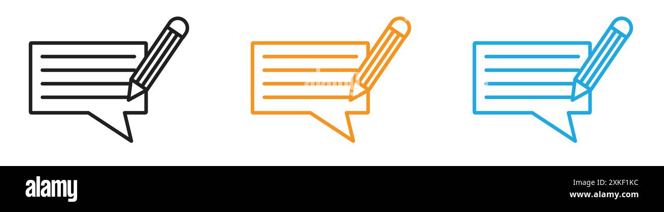 review icon vector logo set collection or bundle pack group Stock ...