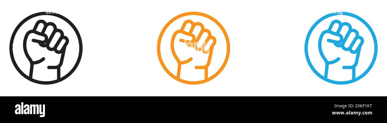 Riot sign icon vector logo set collection or bundle pack group Stock ...