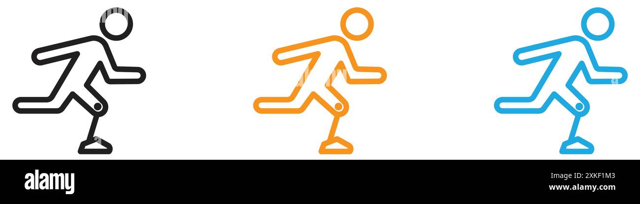 Prosthetic leg icon vector logo set collection or bundle pack group ...