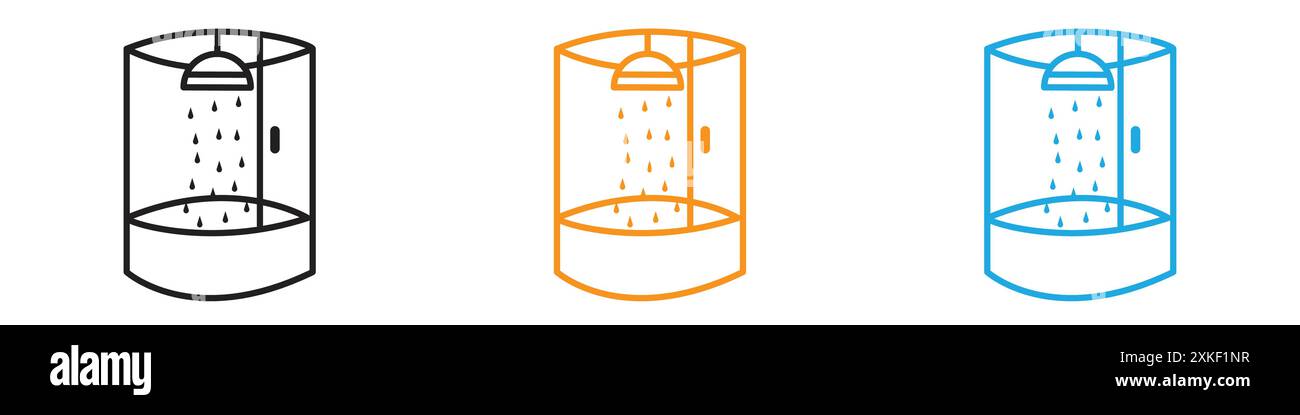 Shower booth Stock Vector Images - Alamy