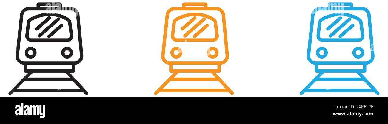 subway icon vector logo set collection or bundle pack group Stock ...