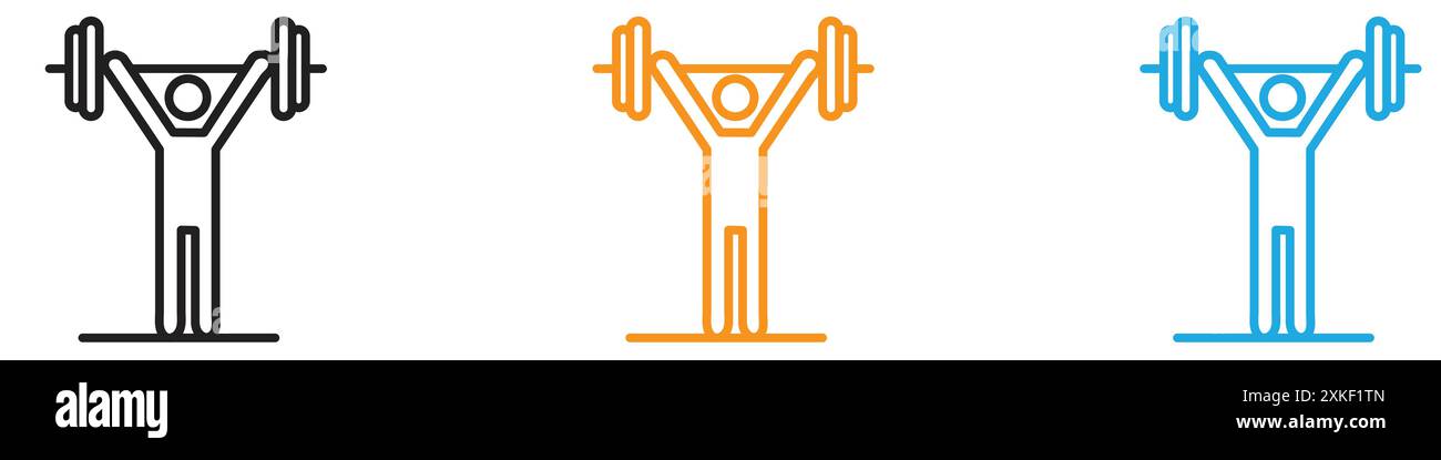 strength training icon vector logo set collection or bundle pack group ...