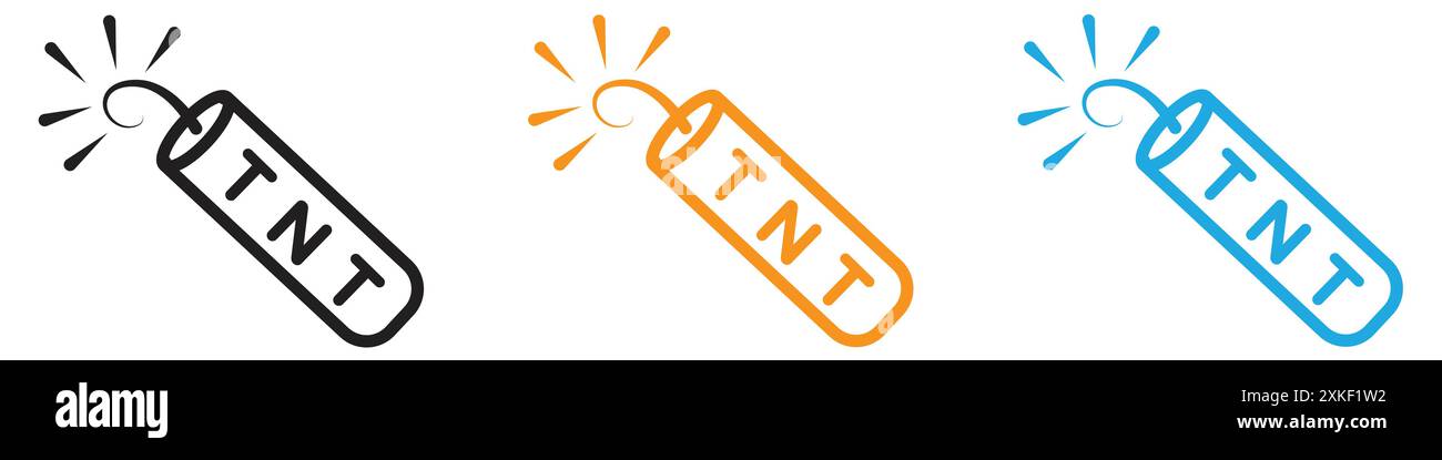 TNT dynamite icon vector logo set collection or bundle pack group Stock Vector Image & Art - Alamy