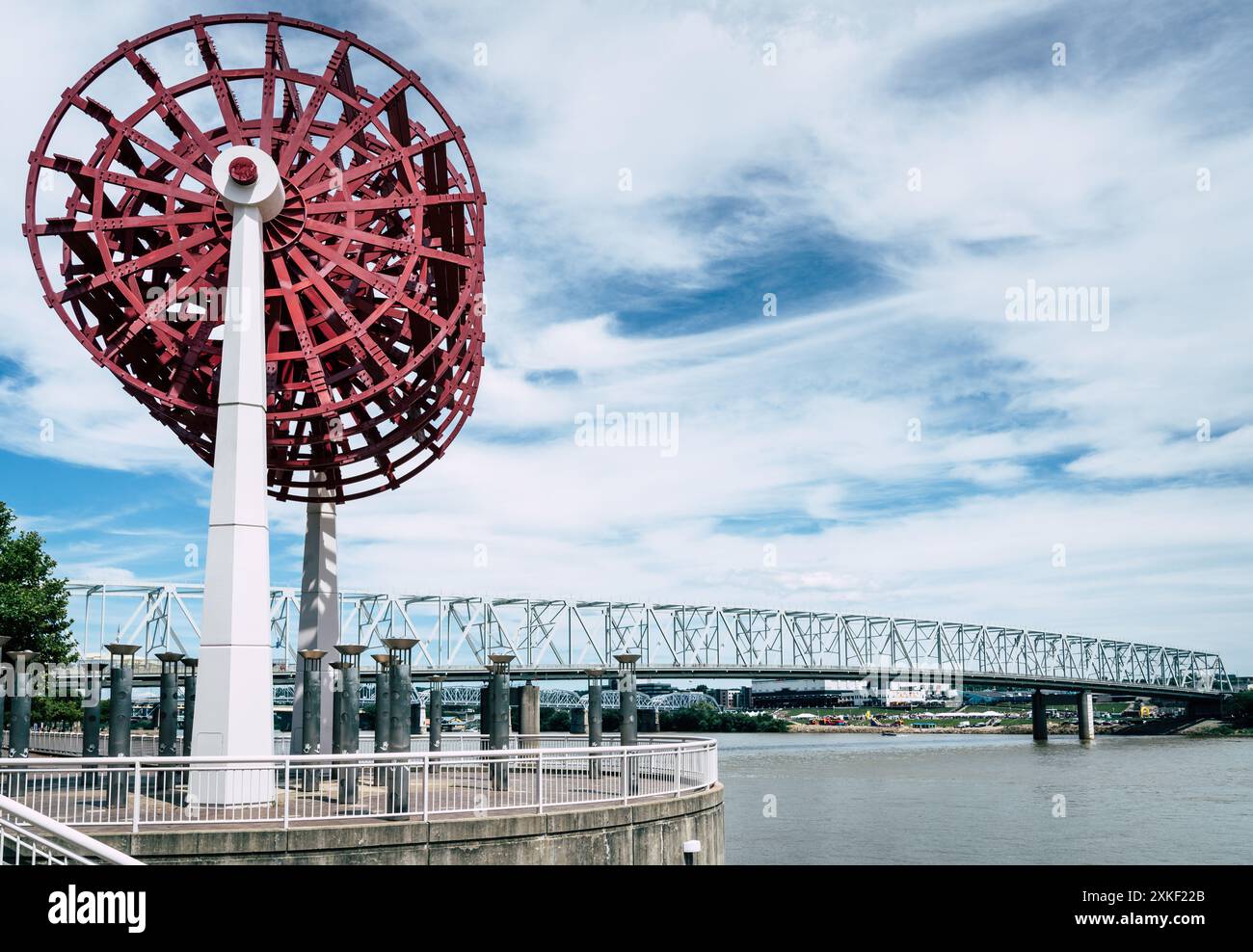 Replica of the original paddle wheel from the American Queen riverboat ...