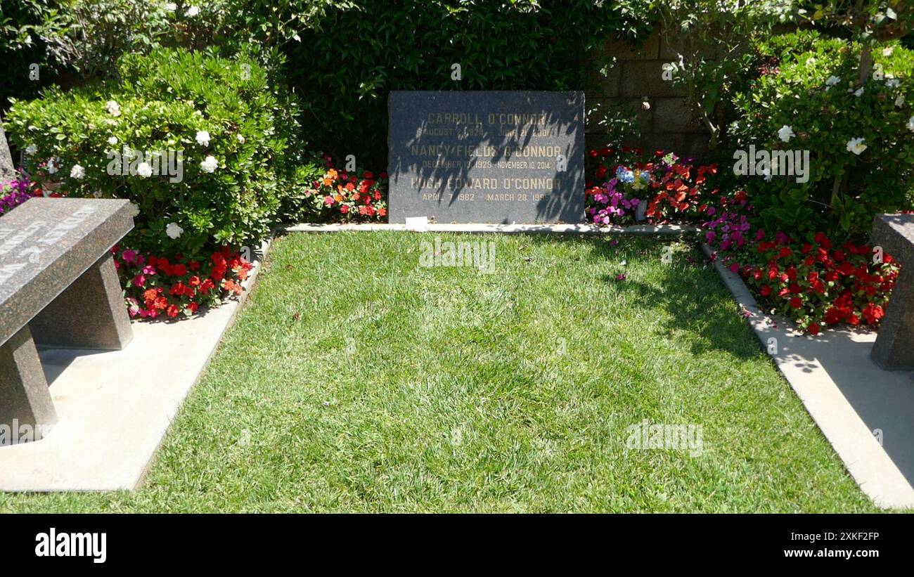 Los Angeles, California, USA 22nd July 2024 Actor Carroll OÕConnor Grave at Pierce Brothers ...
