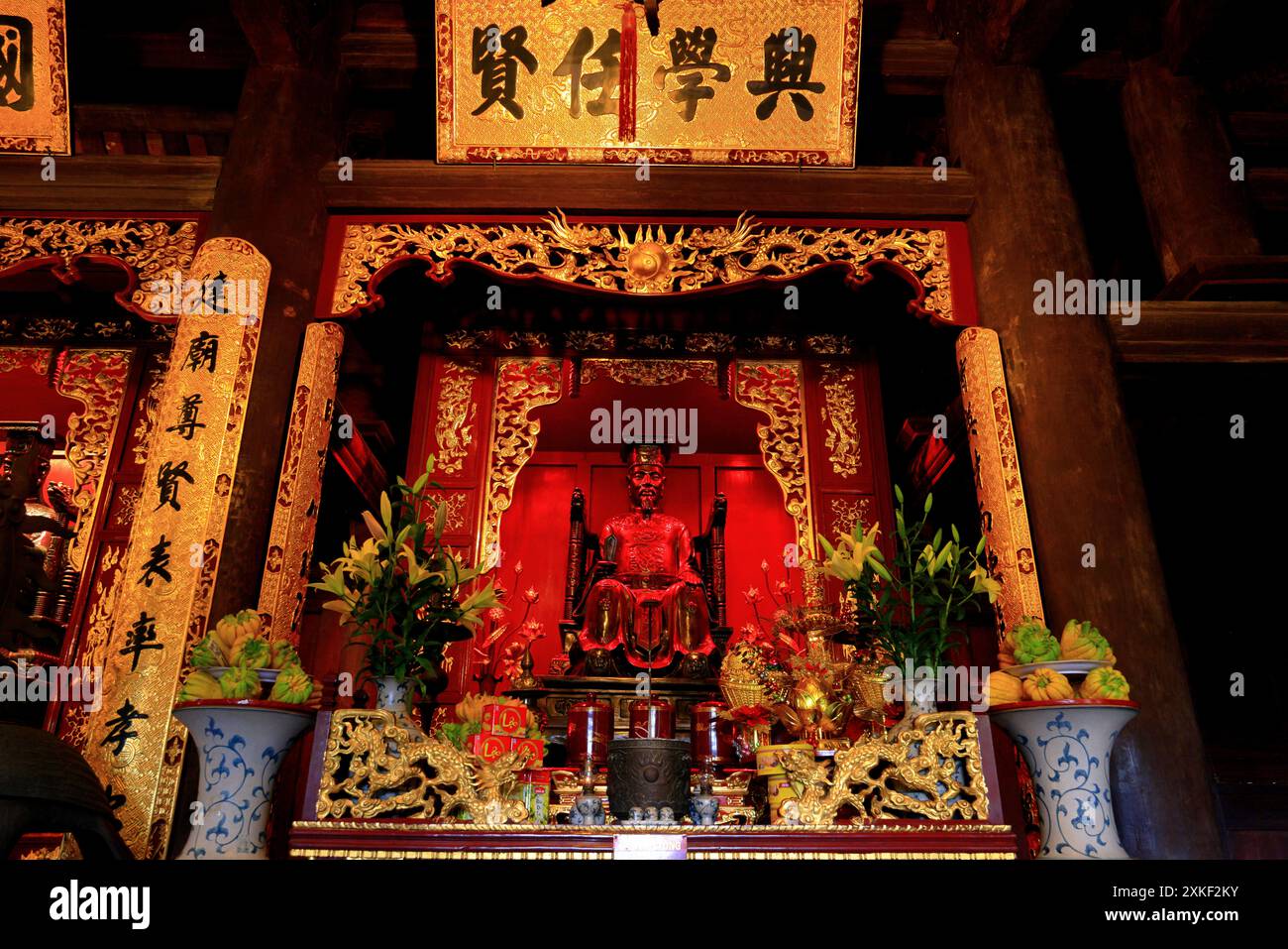 Temple Of Literature (Van Mieu Quoc Tu Giam), a Confucian temple with ...