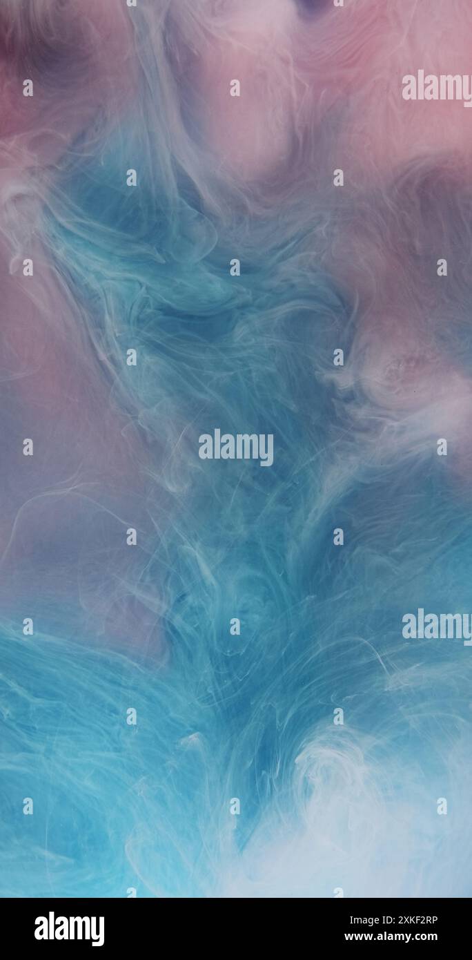 Paint smoke. Color mist cloud. Ethereal aura. Blur pink blue ink water blend flow vapor texture ...