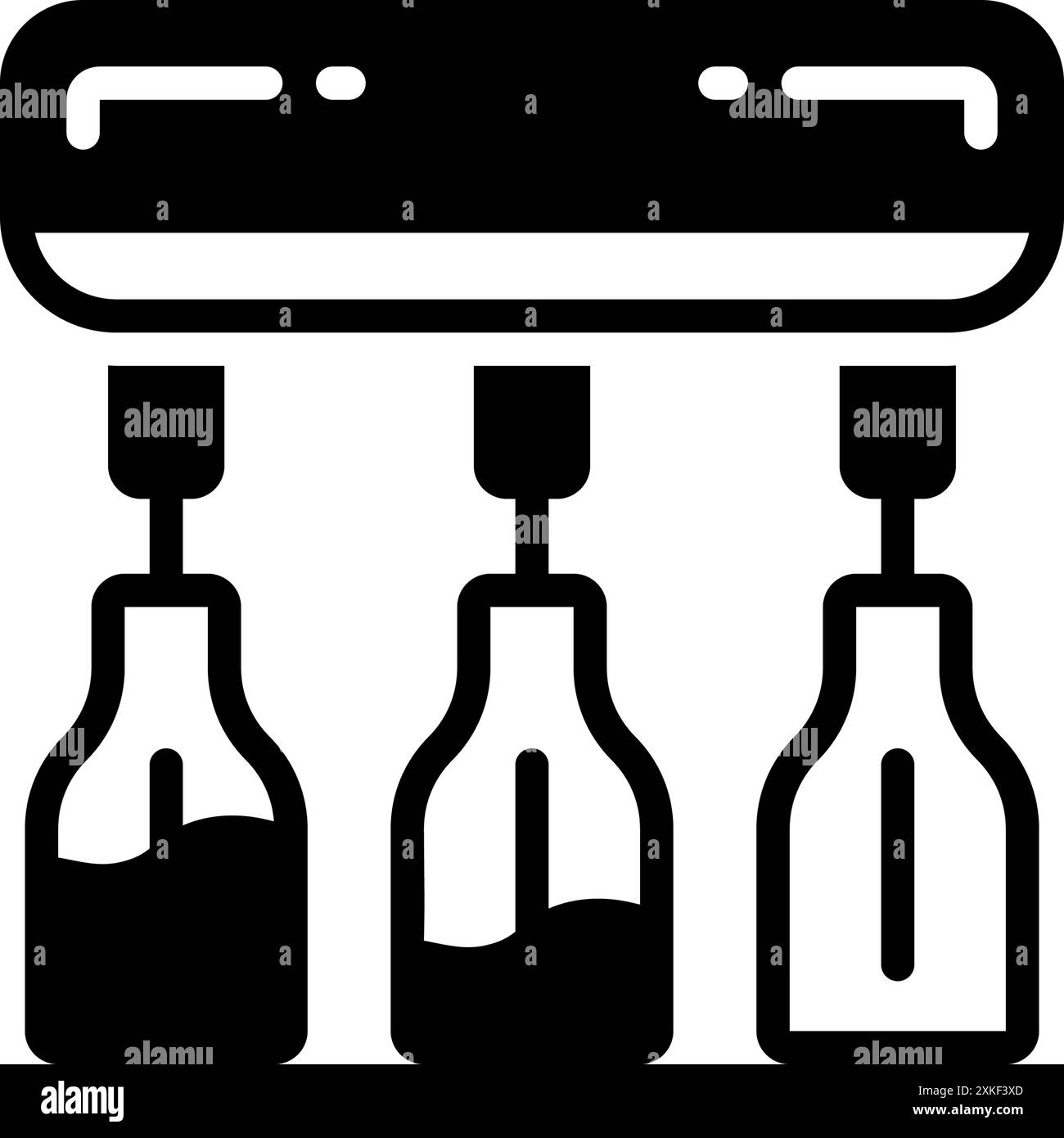 Machine filling bottle Cut Out Stock Images & Pictures - Alamy