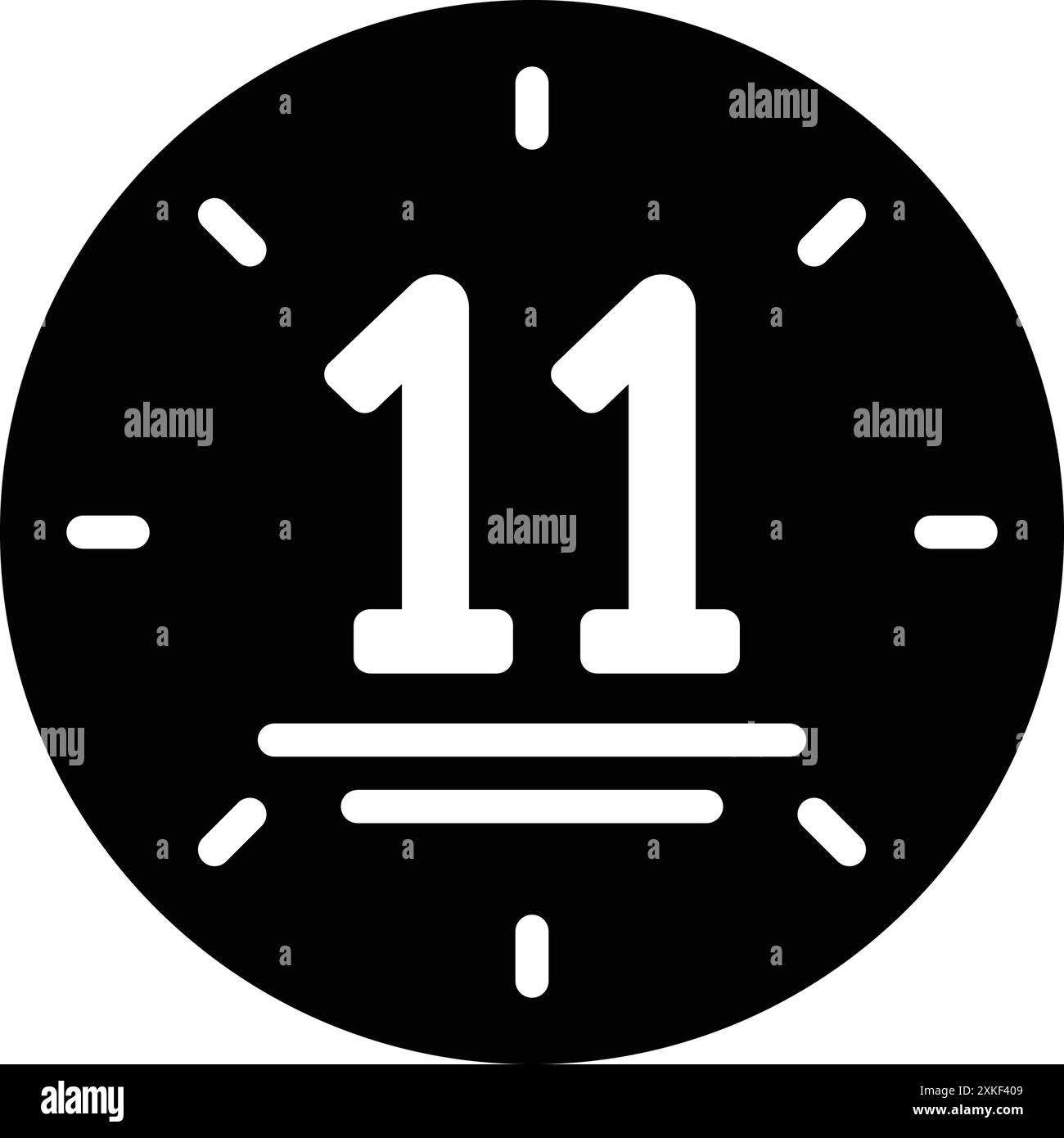 Number icon logo eleven sign hi-res stock photography and images - Alamy