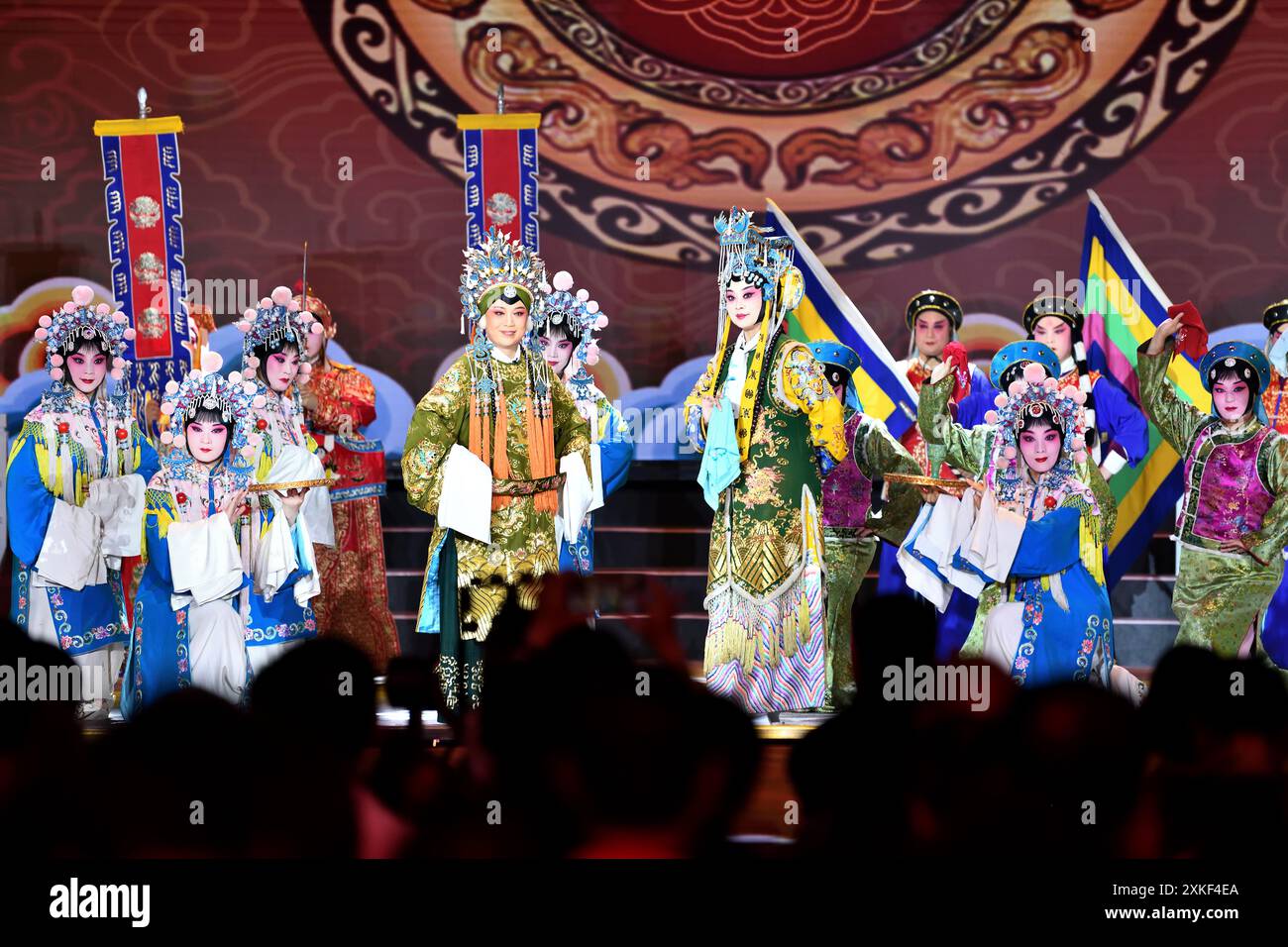 Shanxi, China. 22, July ,2024. Zhao Yanqin (fourth from left) and Li ...