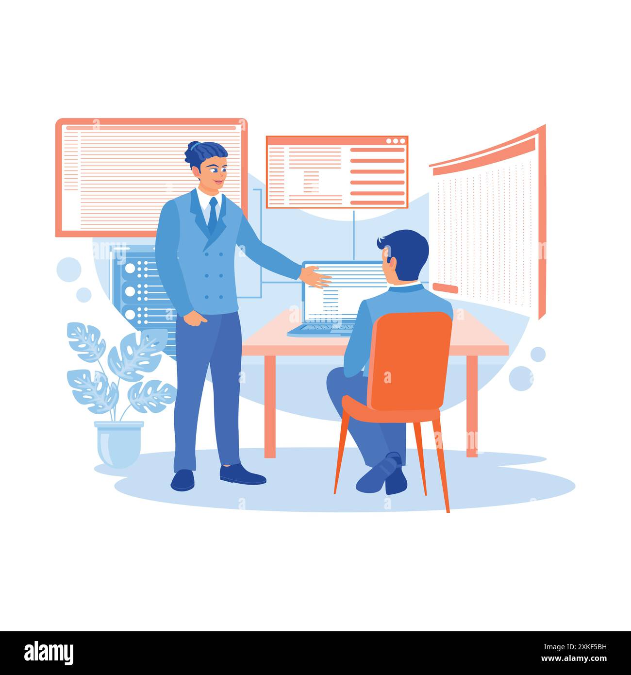 Ai in workplace vector vectors Cut Out Stock Images & Pictures - Alamy