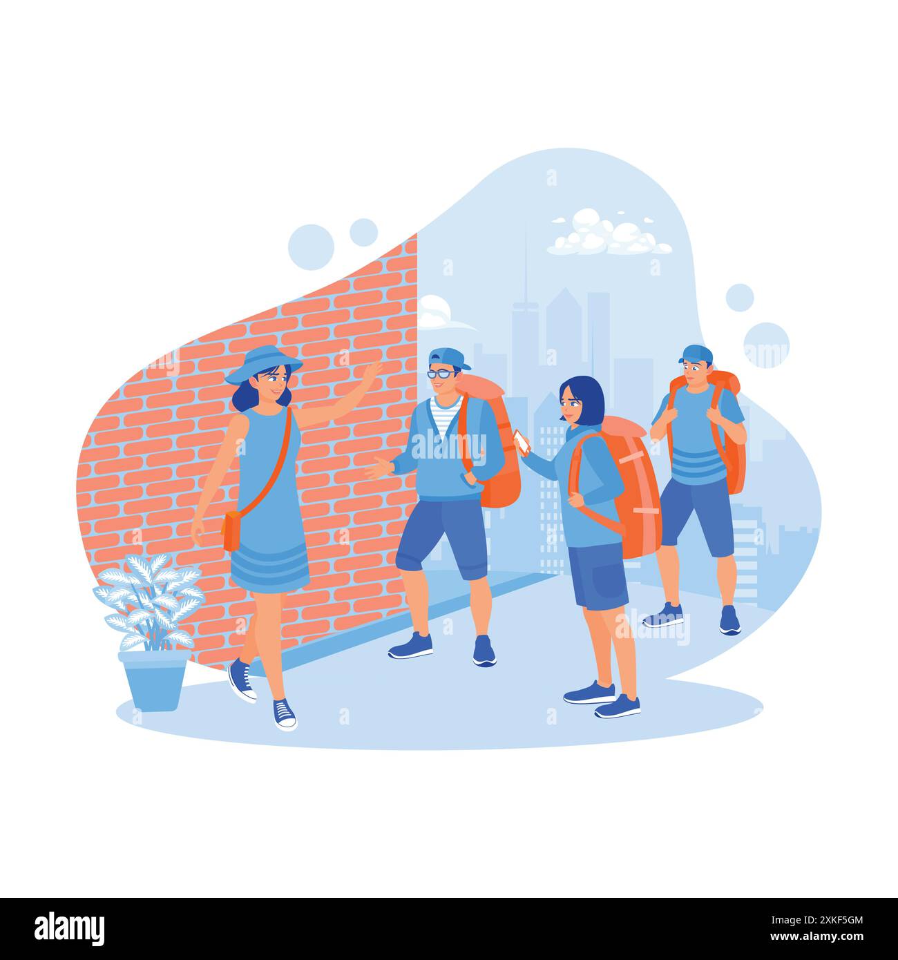 Tourist out sightseeing Stock Vector Images - Alamy