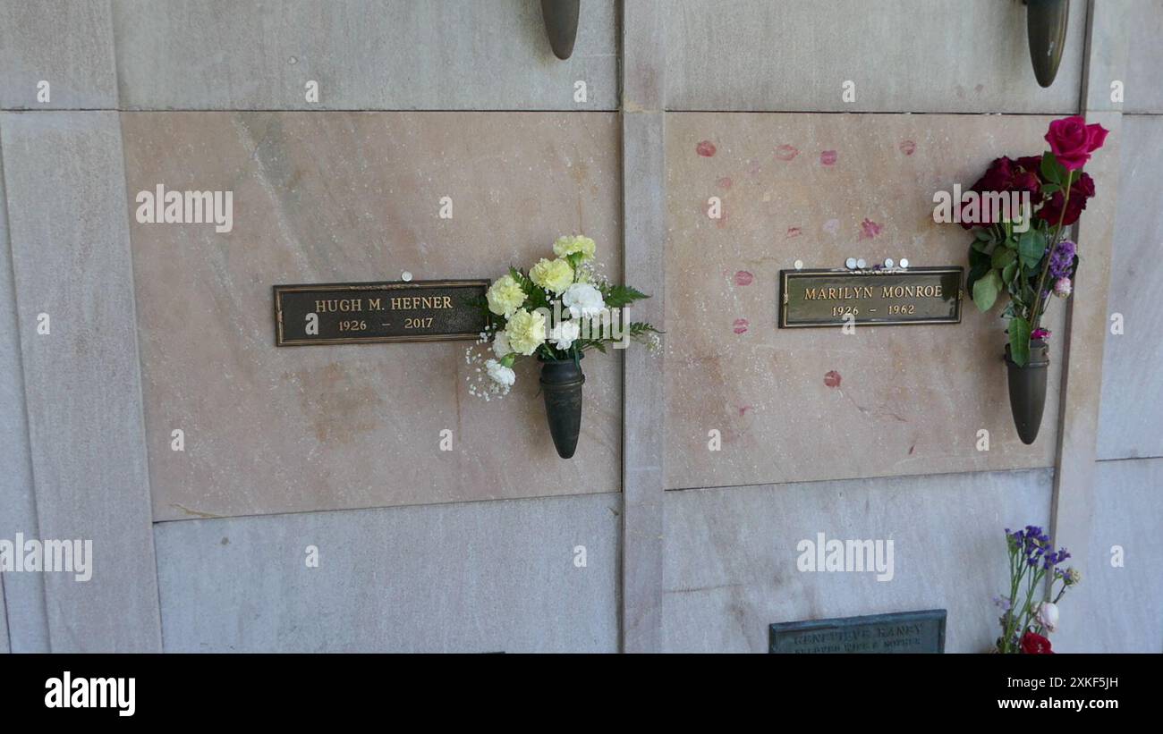 Los Angeles, California, USA 22nd July 2024 Hugh Hefner Grave and ...