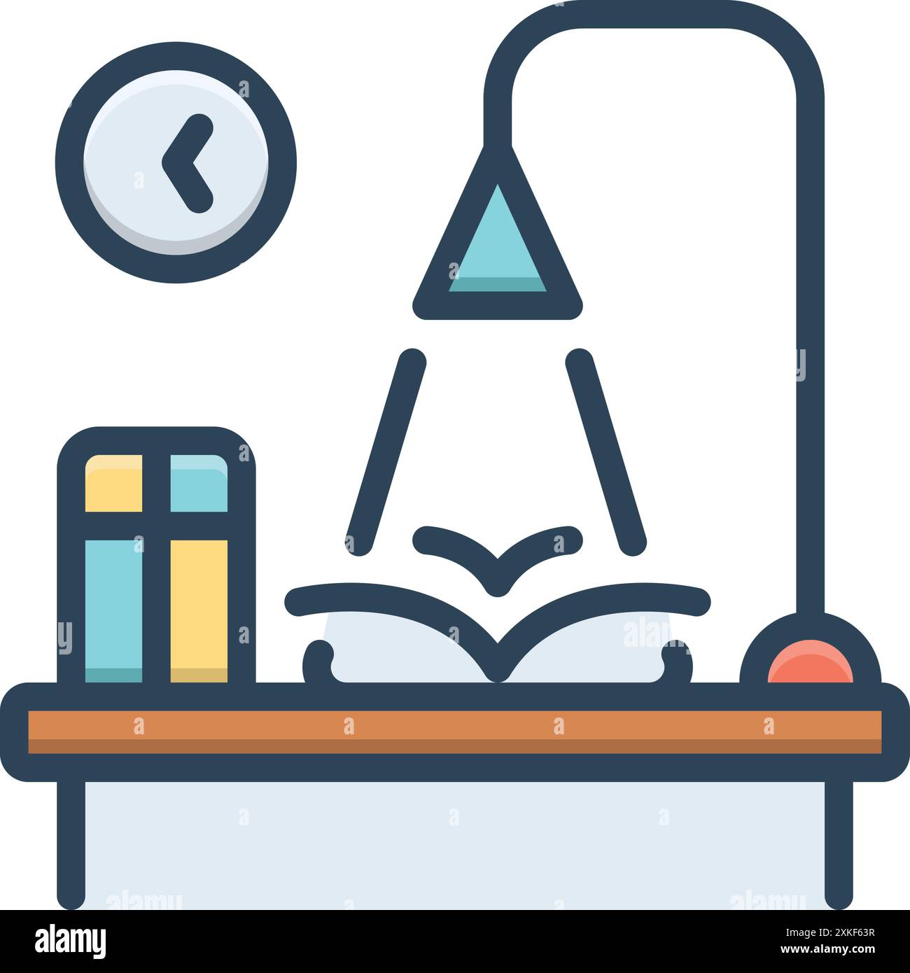 Composition book desk Stock Vector Images - Alamy