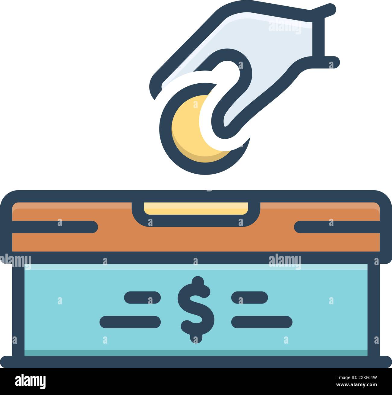 Silhouette money box in Stock Vector Images - Alamy