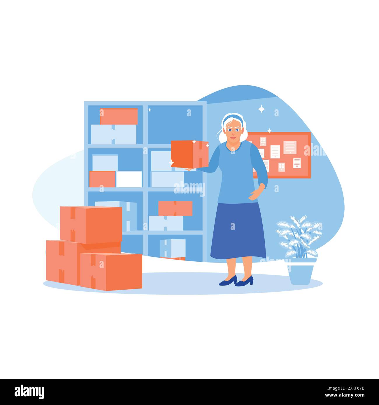 Asian customer service woman Stock Vector Images - Alamy