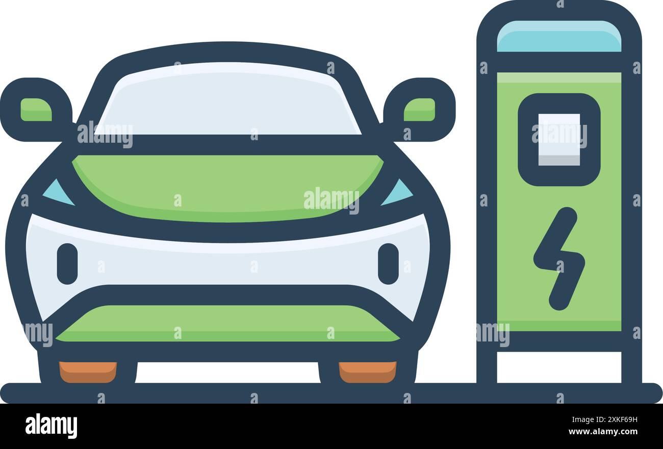 Icon for electric car, chargeable Stock Vector Image & Art - Alamy
