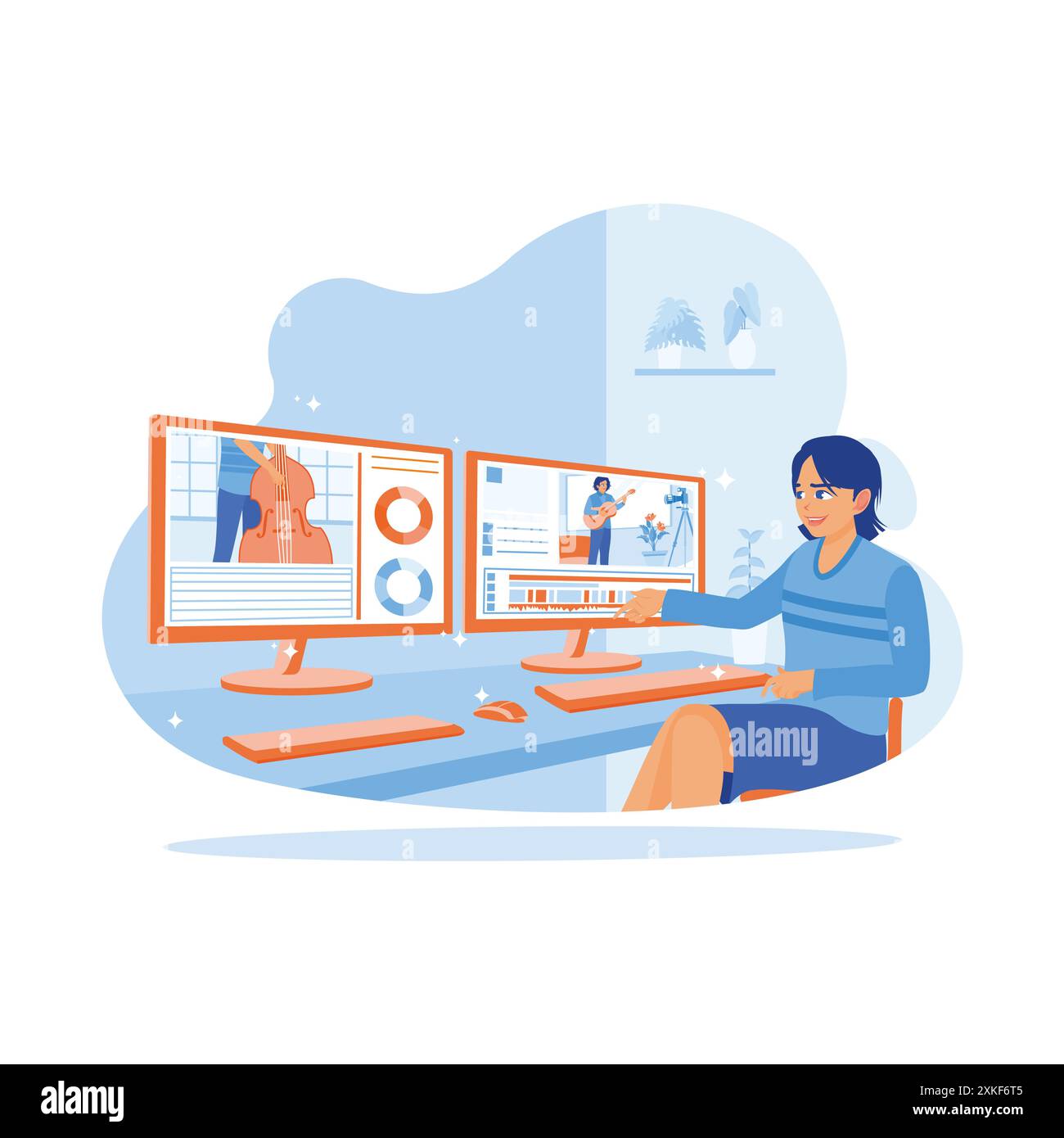 Digital film editing movie Stock Vector Images - Alamy