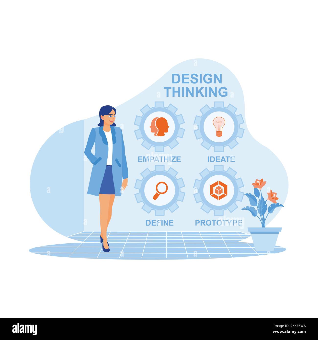 Female programmer working on Cut Out Stock Images & Pictures - Alamy