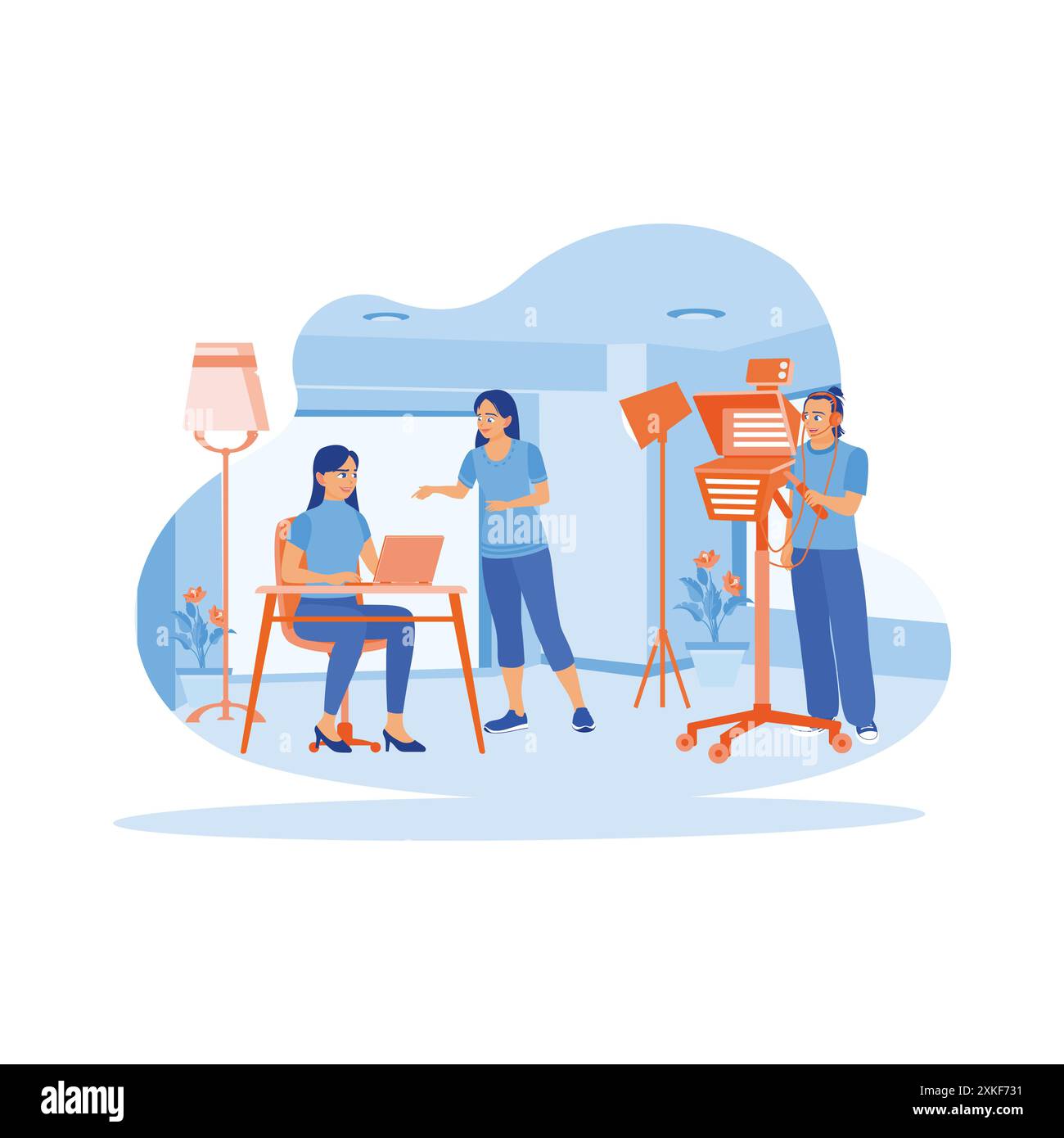 Photoshoot in studio Stock Vector Images - Alamy