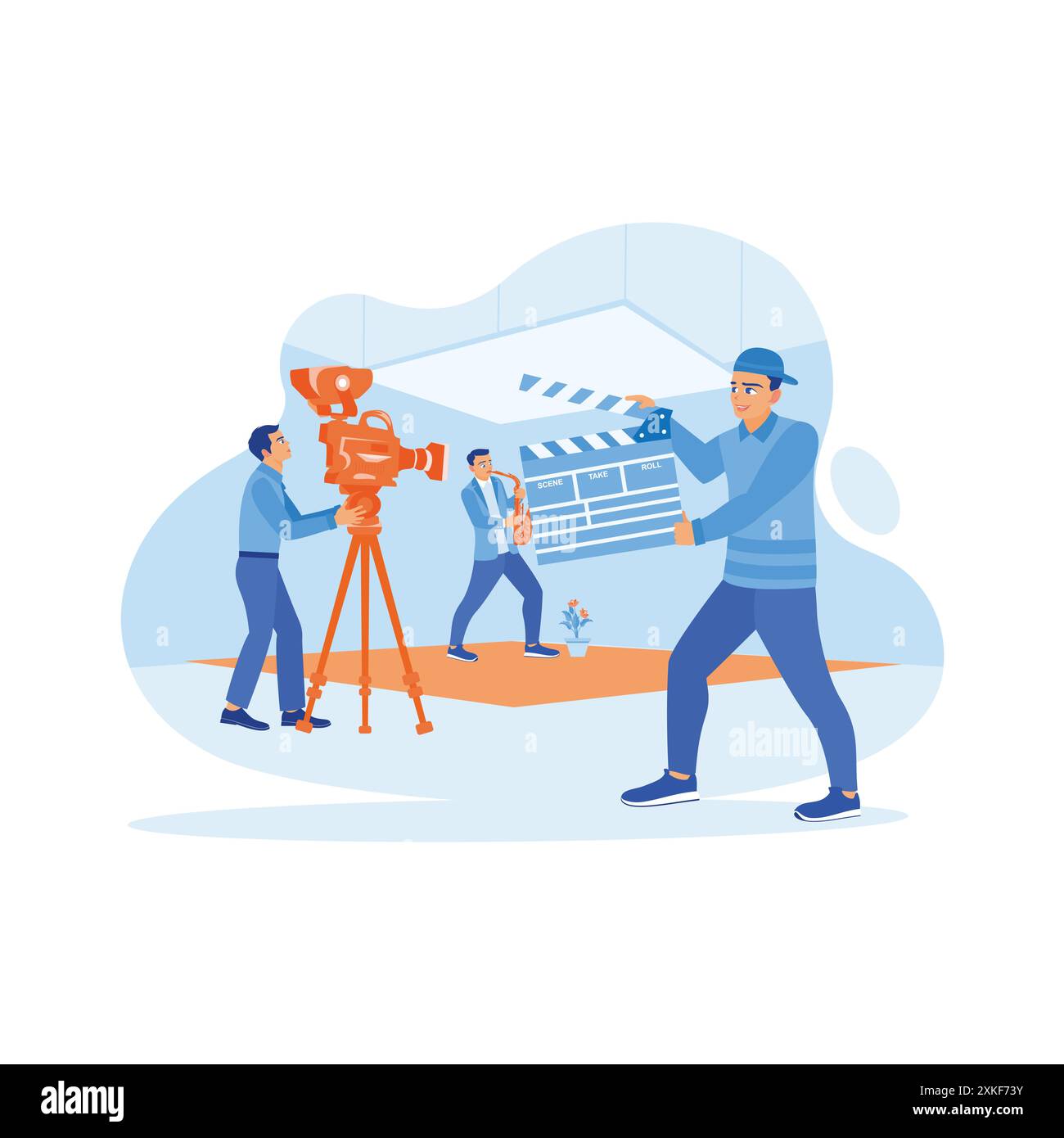 Playing a musical instrument Stock Vector Images - Alamy