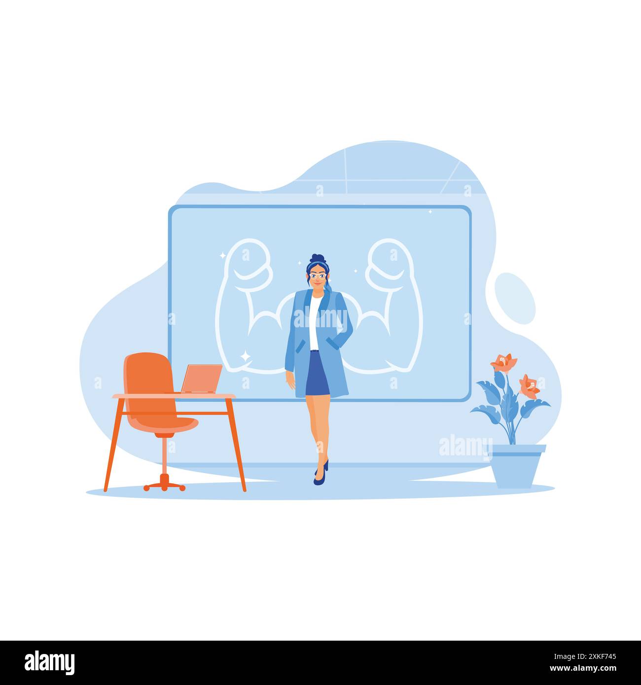 Smart and stylish students and adults look confident in front of the ...