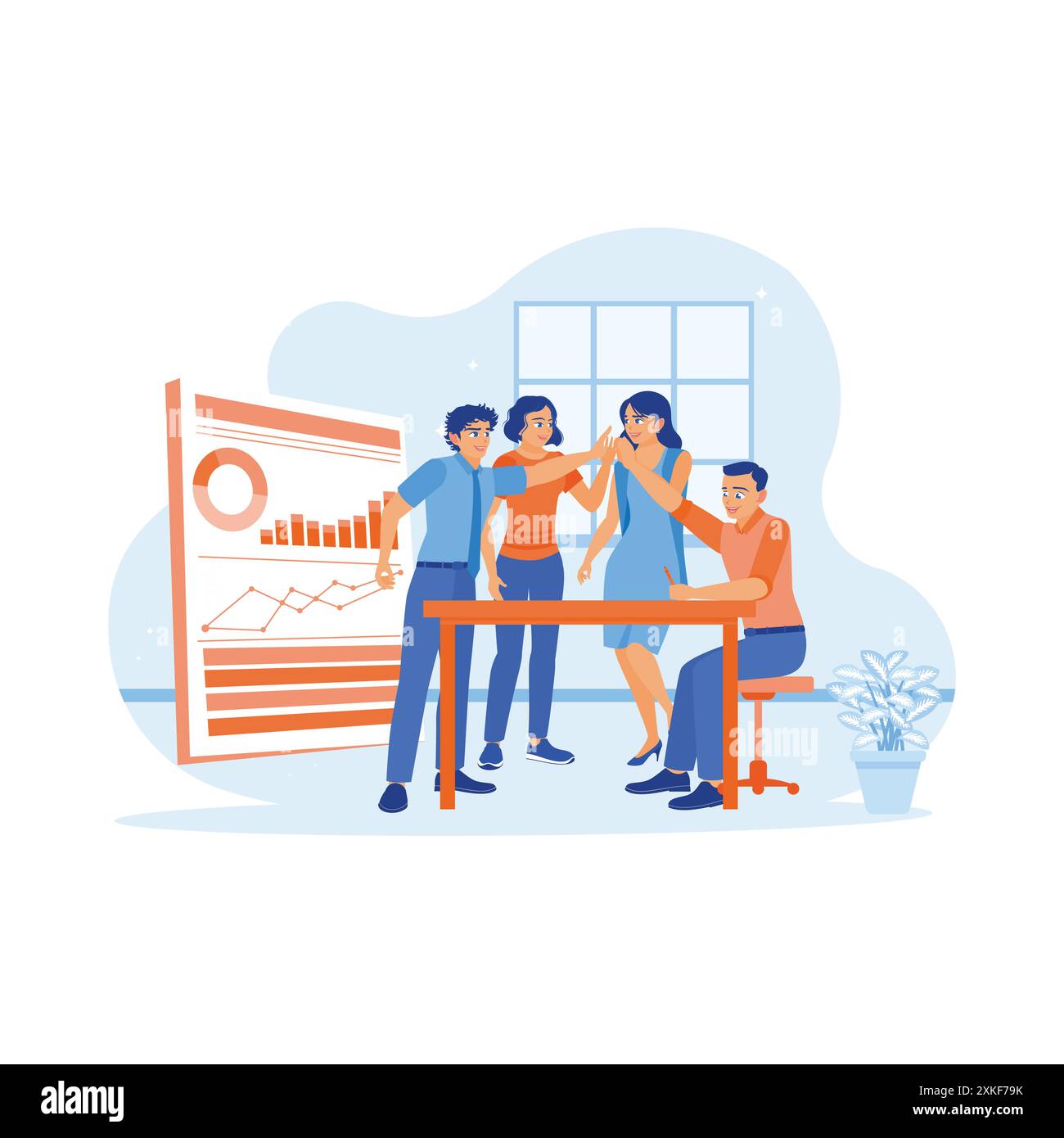 Discussing together Stock Vector Images - Alamy