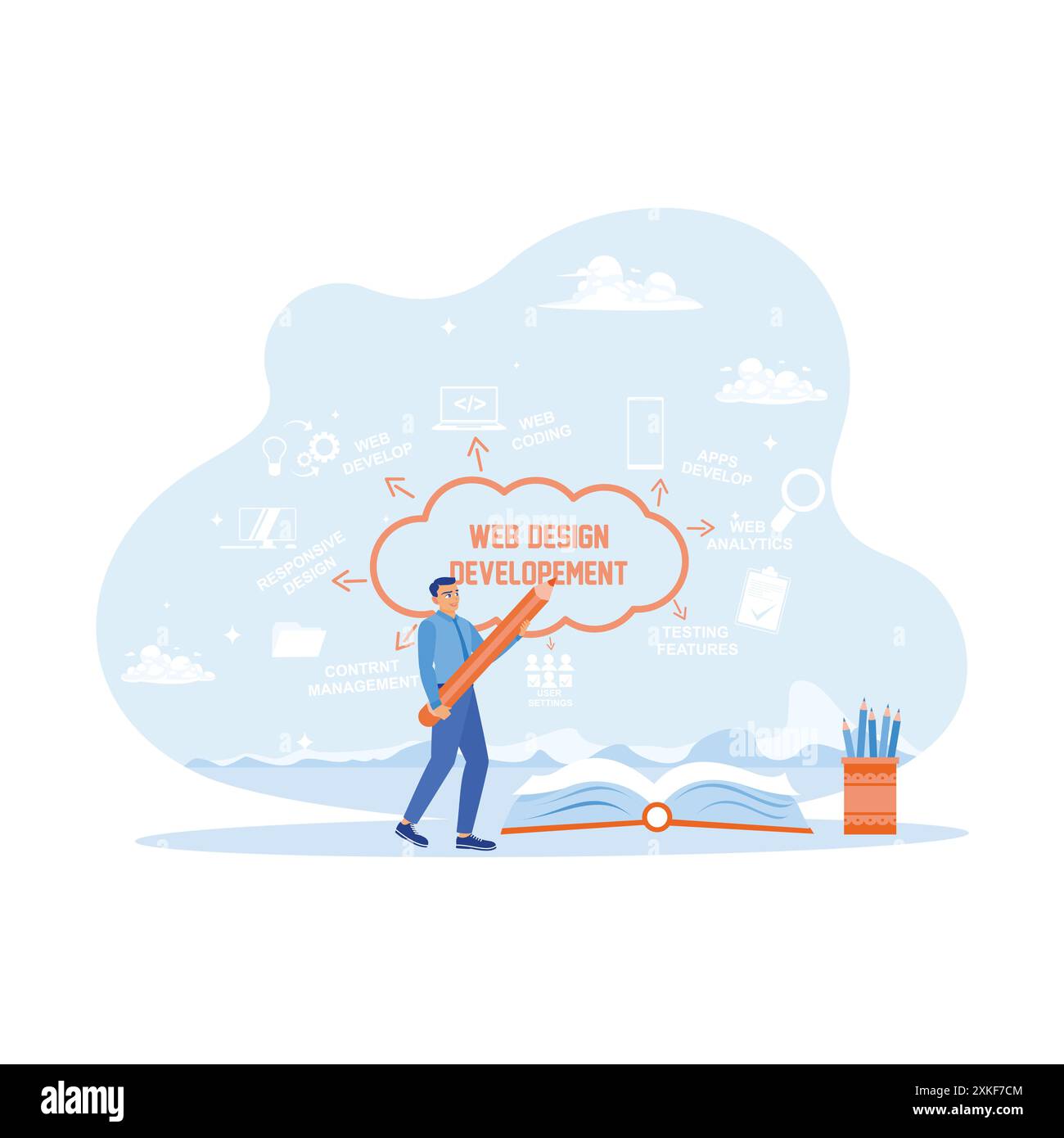 Writing man computer Stock Vector Images - Alamy