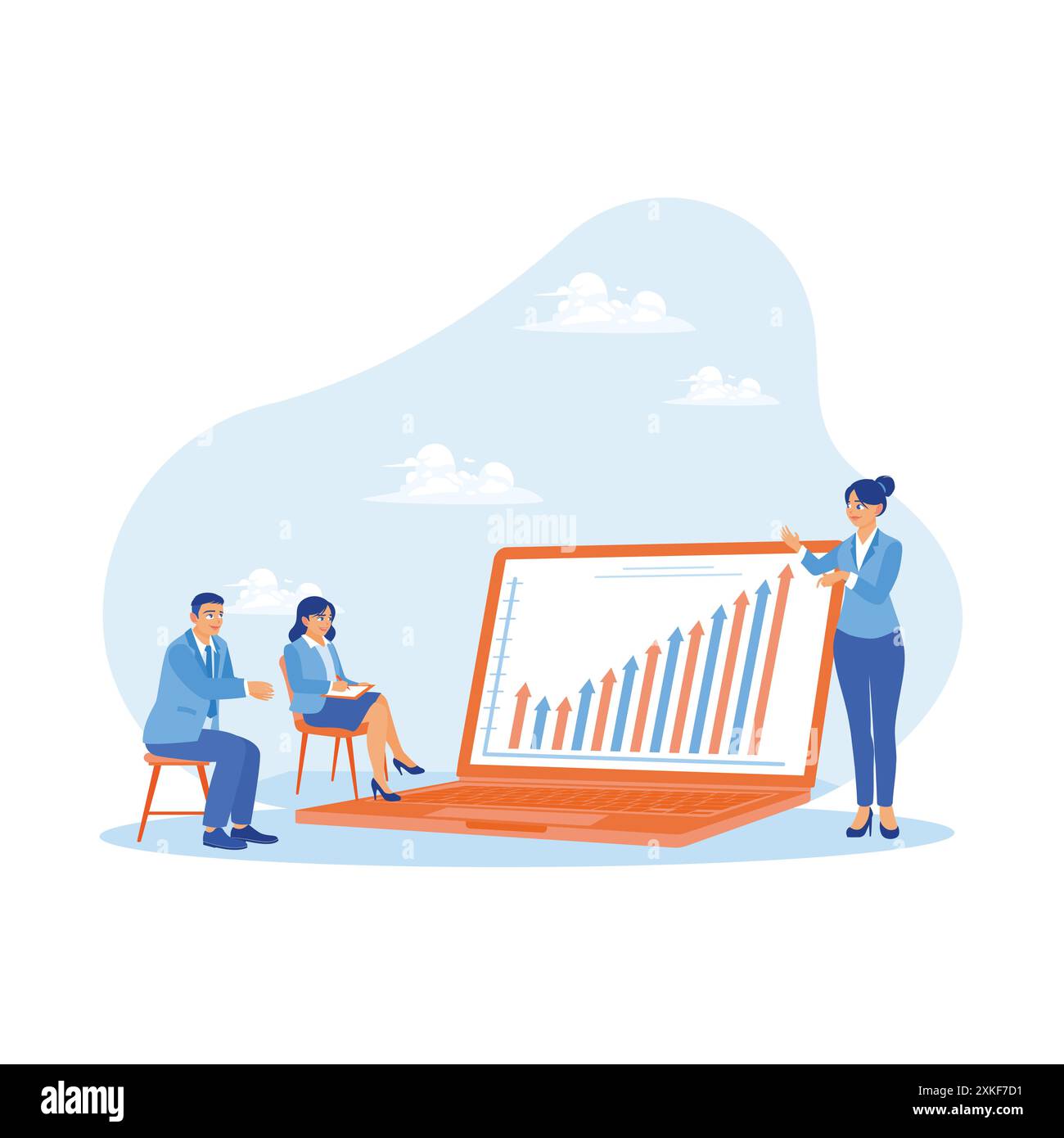 Startup meeting computer using Stock Vector Images - Alamy