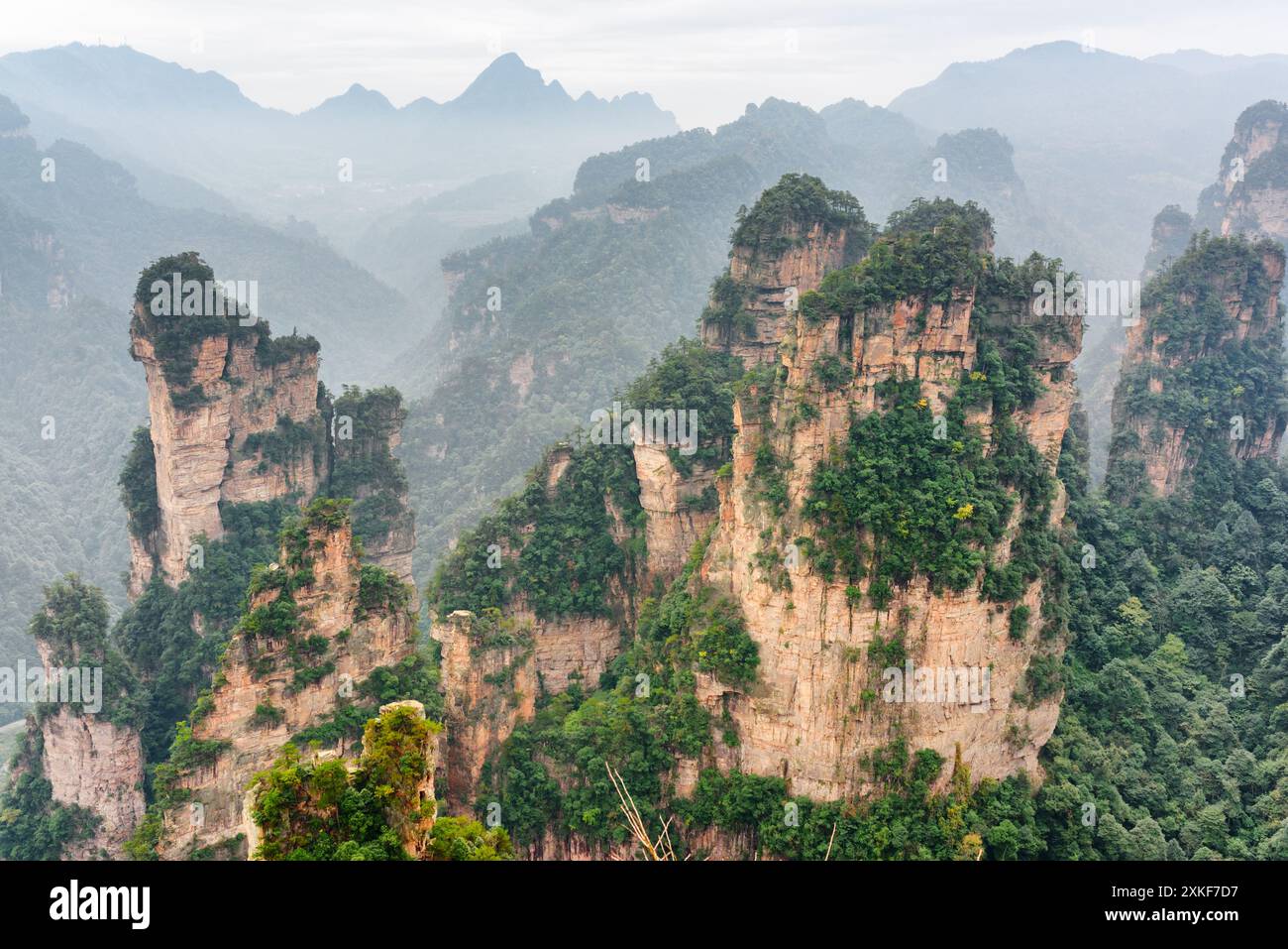 Awesome view of quartz sandstone pillars (Avatar Mountains Stock Photo ...