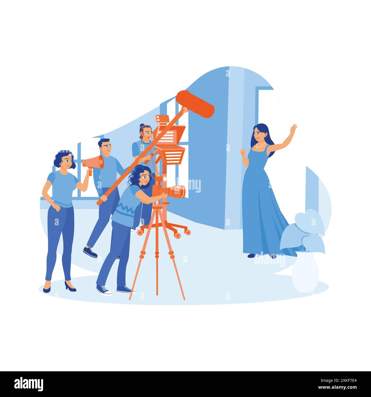 Animation crew Stock Vector Images - Alamy