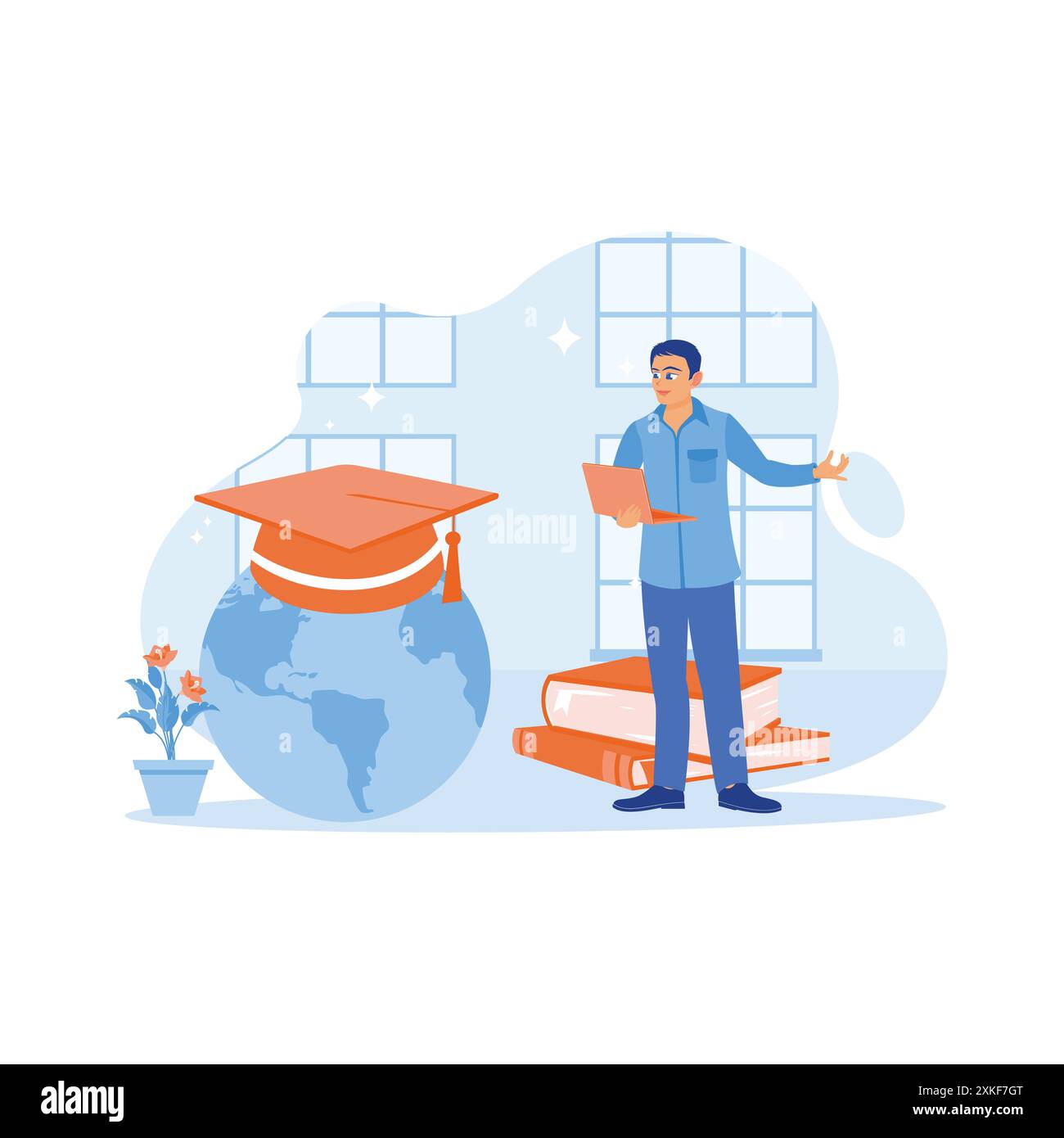 Students graduated from educational studies abroad. International ...