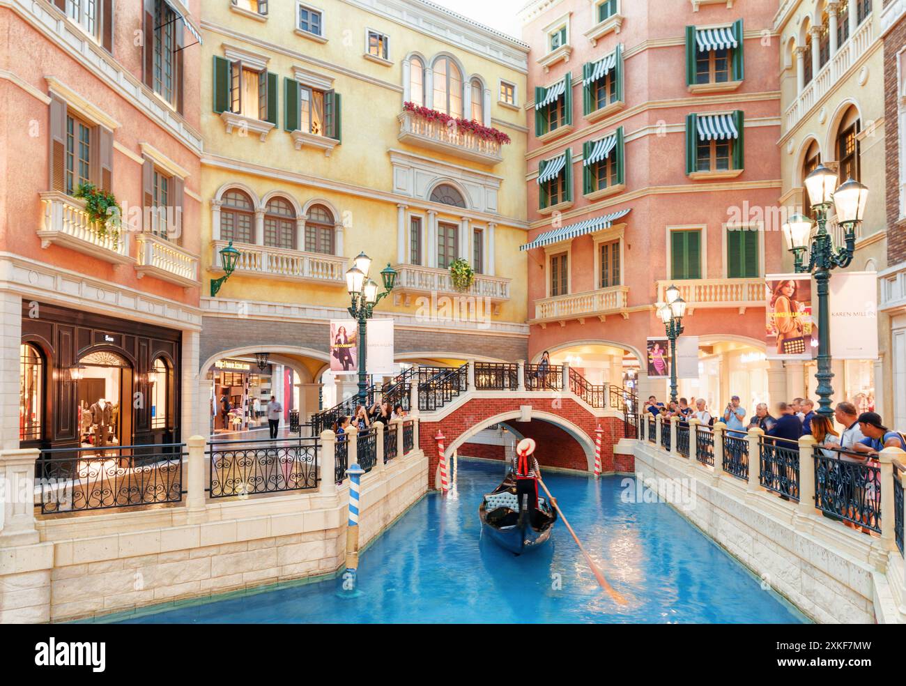 Gondola on the San Luca Canal inside the Venetian Macao Stock Photo - Alamy