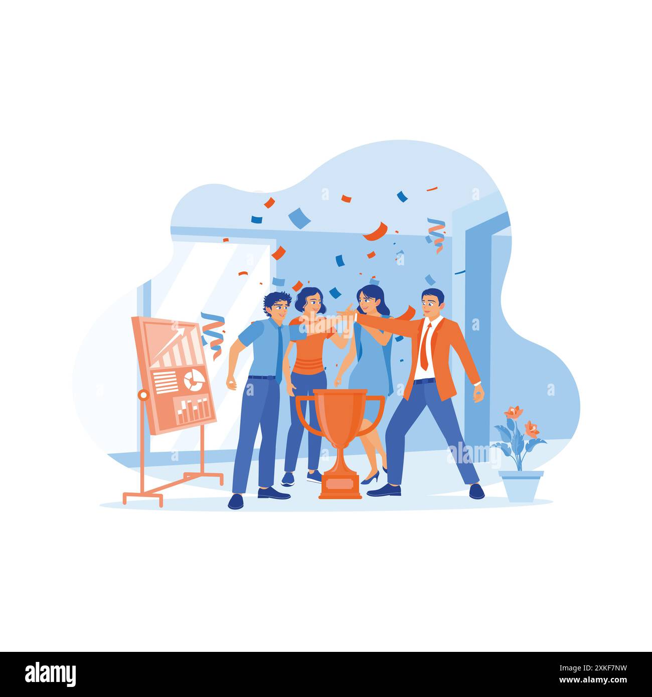 Diverse and happy business team celebrating success and having fun ...