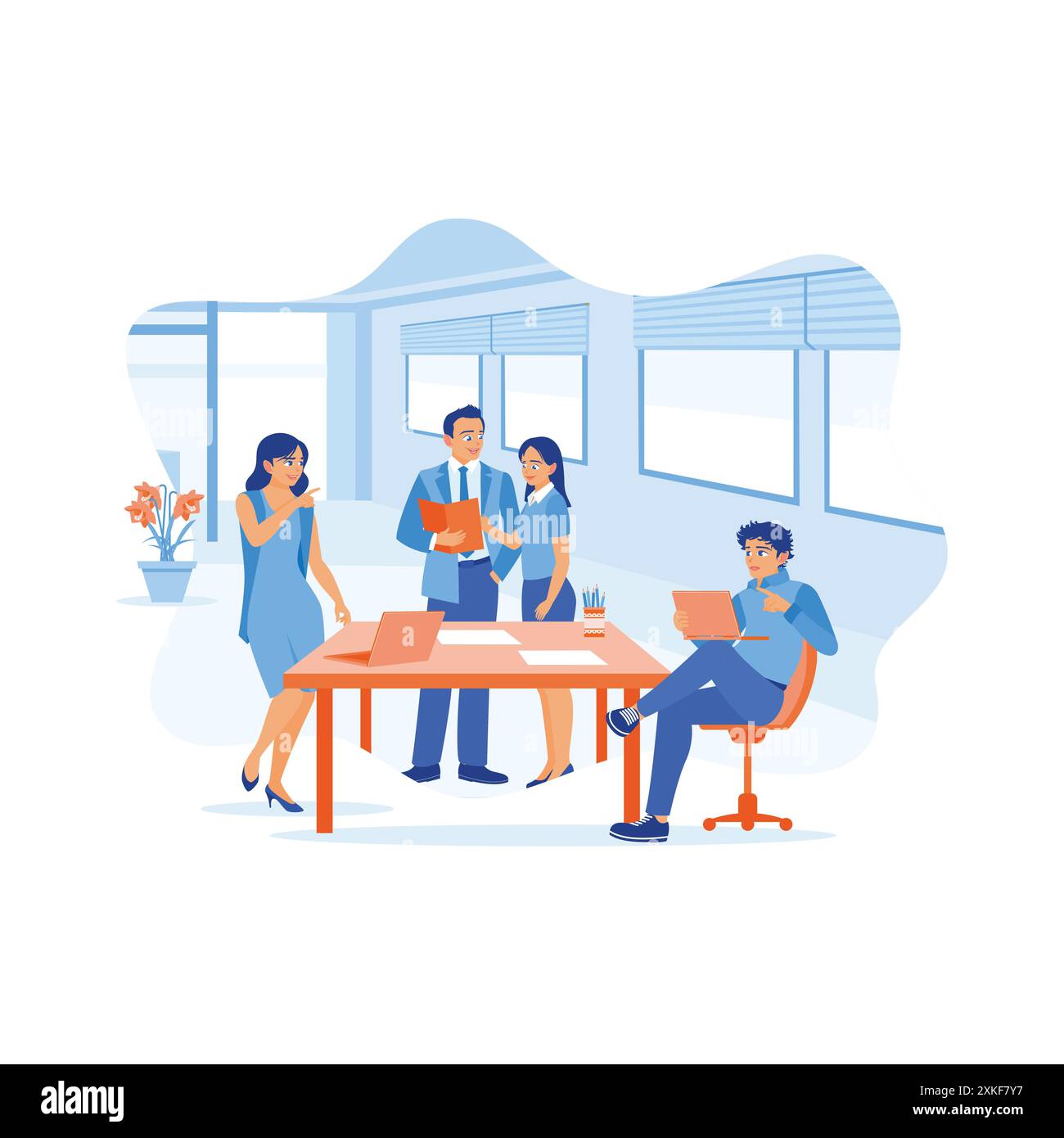 Diverse team meetings Stock Vector Images - Alamy