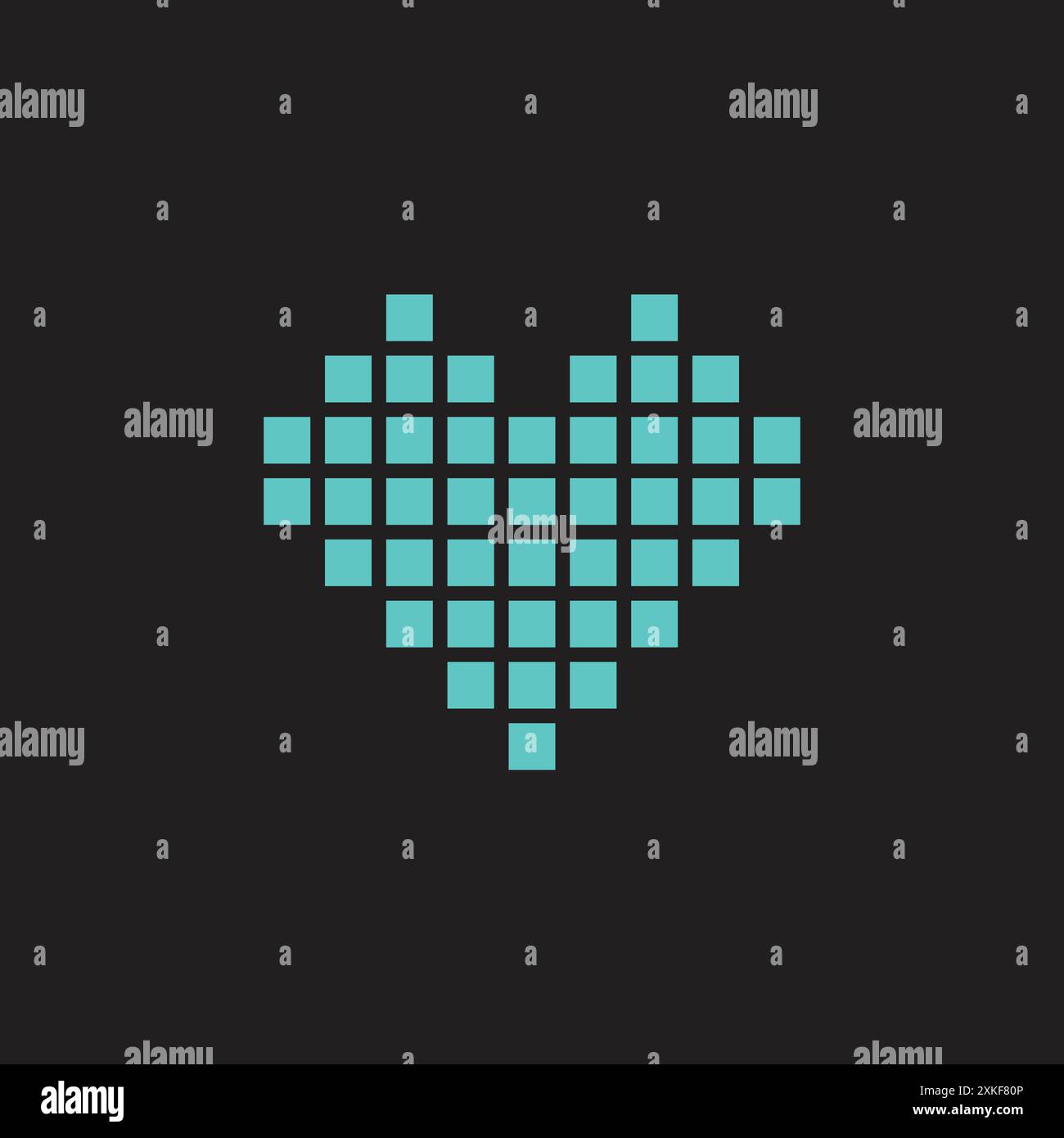 Heart pixel symbol. Vector illustration Stock Vector Image & Art - Alamy
