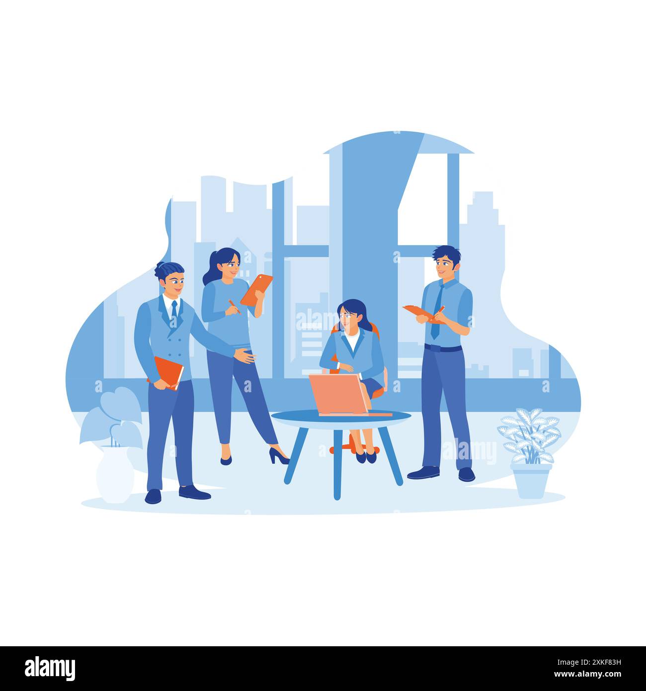 Business training session laptops Stock Vector Images - Alamy