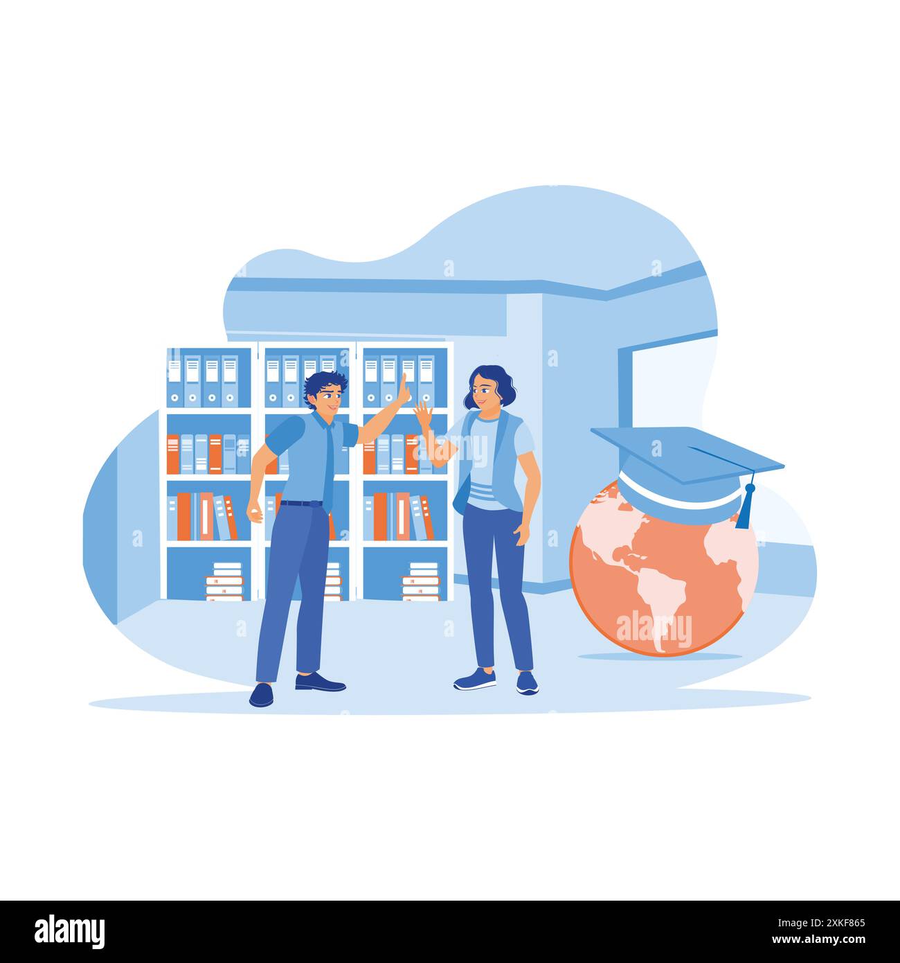 Celebrating teamwork results Stock Vector Images - Alamy