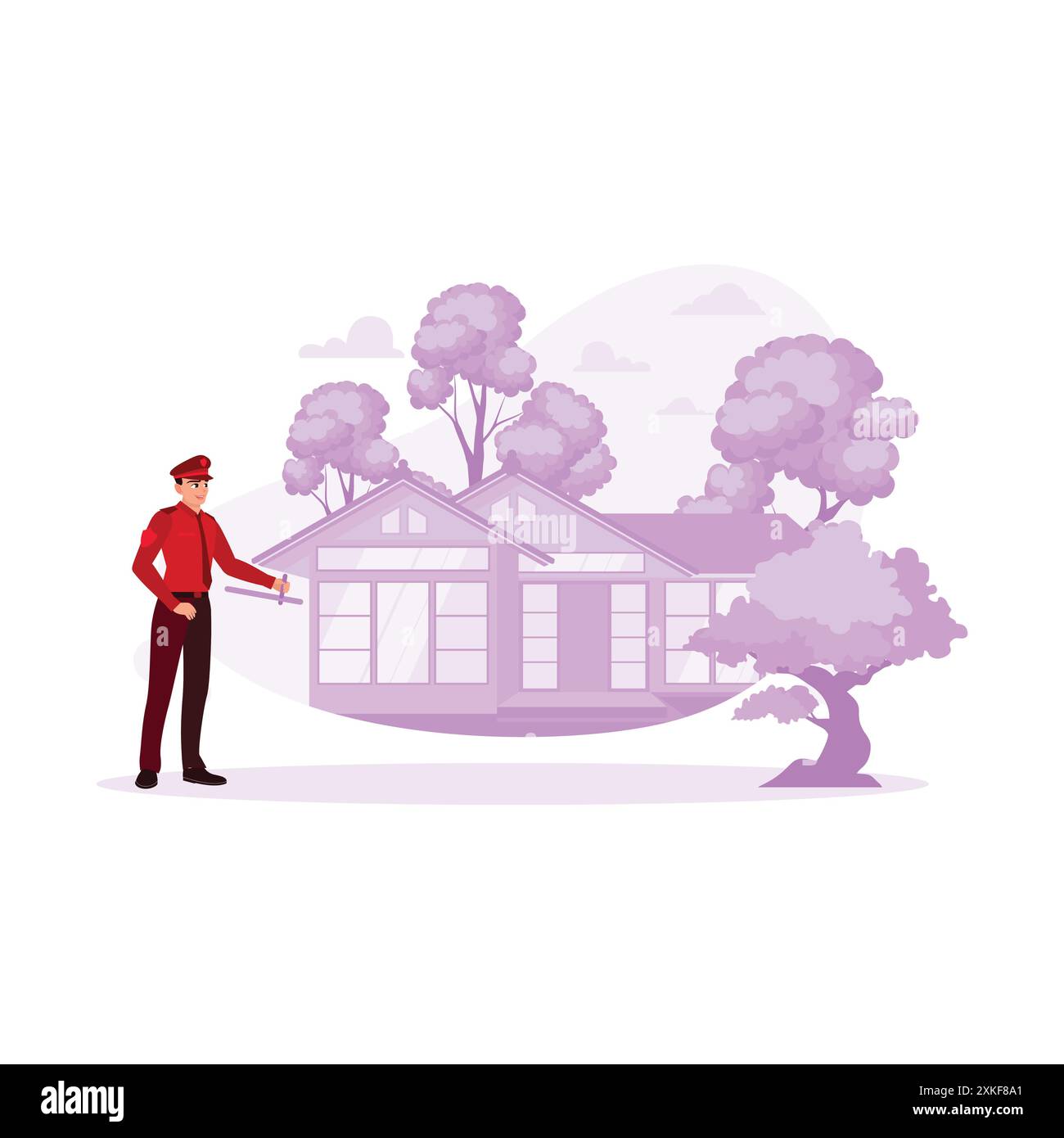 Housing complex police Stock Vector Images - Alamy