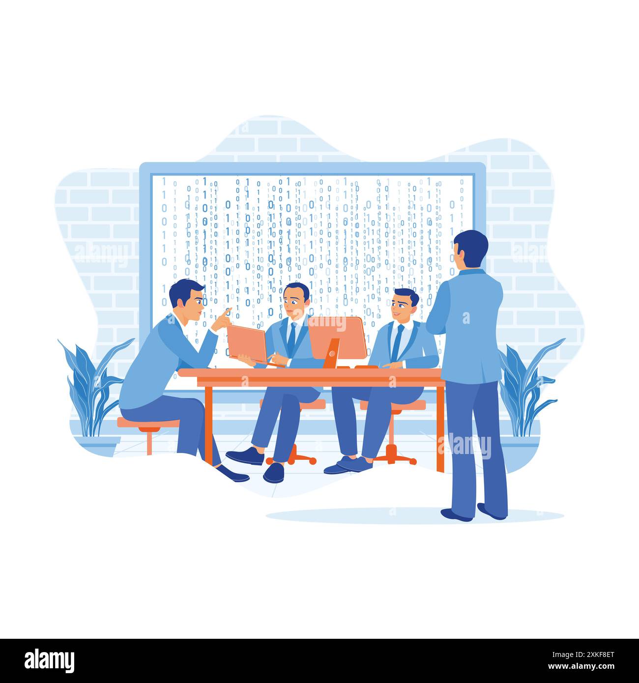 Team programmers in artificial Stock Vector Images - Alamy