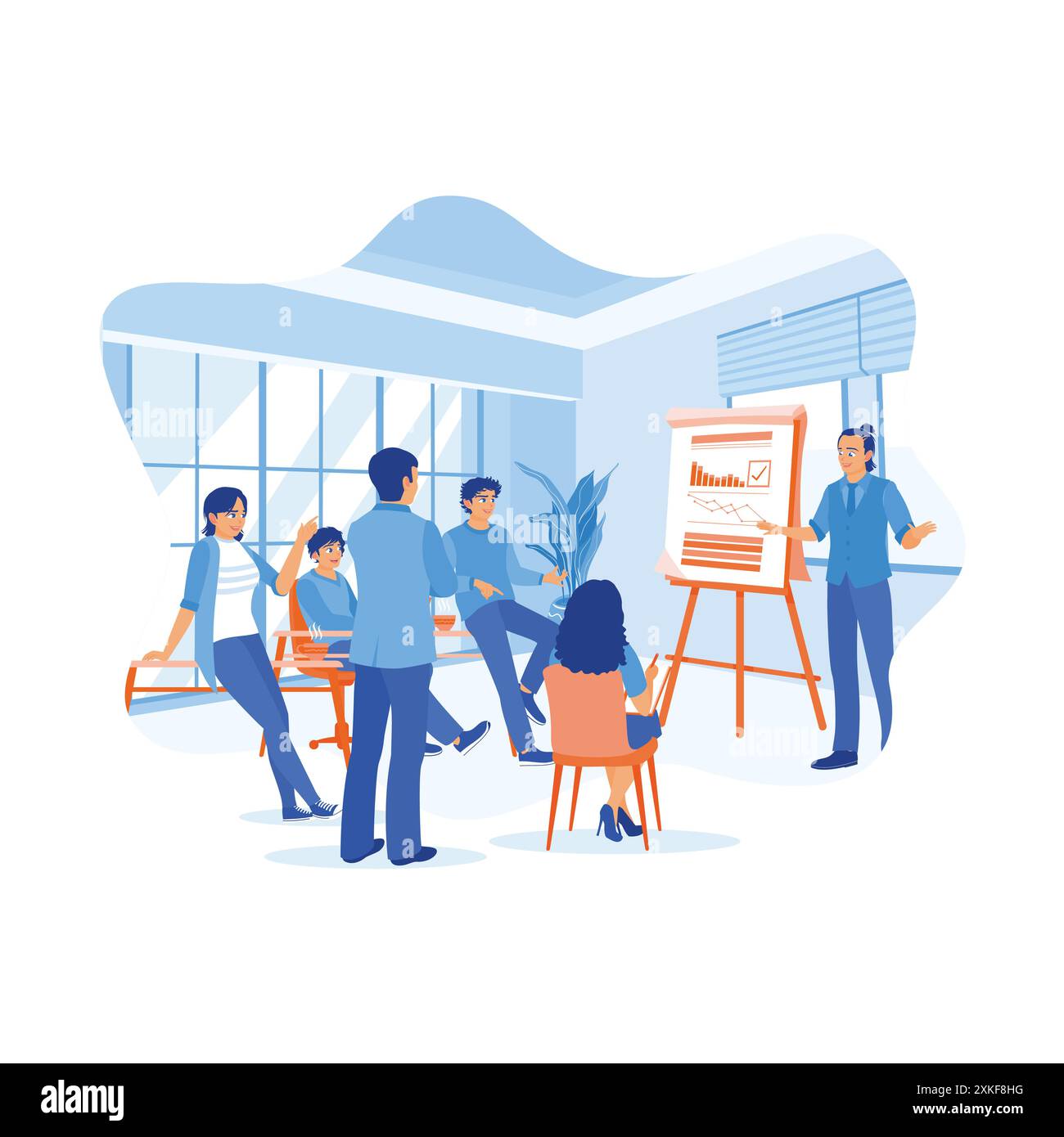Confident presentation man in Stock Vector Images - Alamy