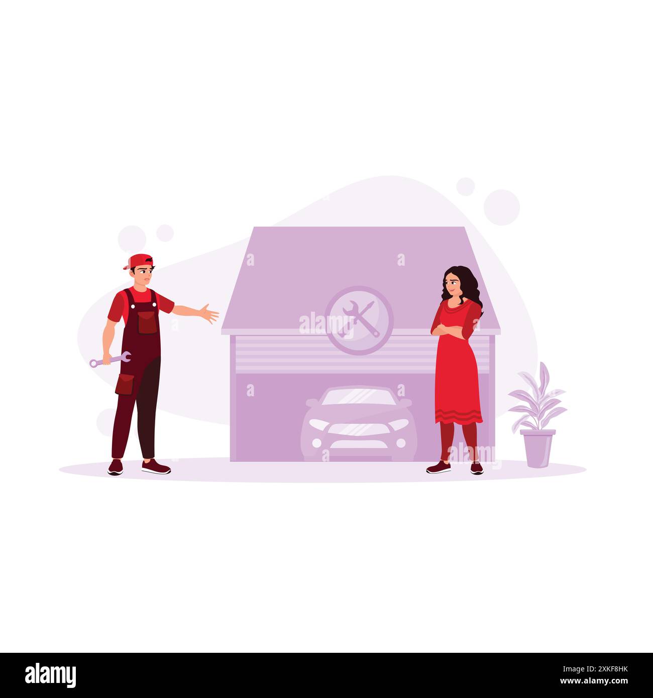 Young auto repair woman Cut Out Stock Images & Pictures - Alamy