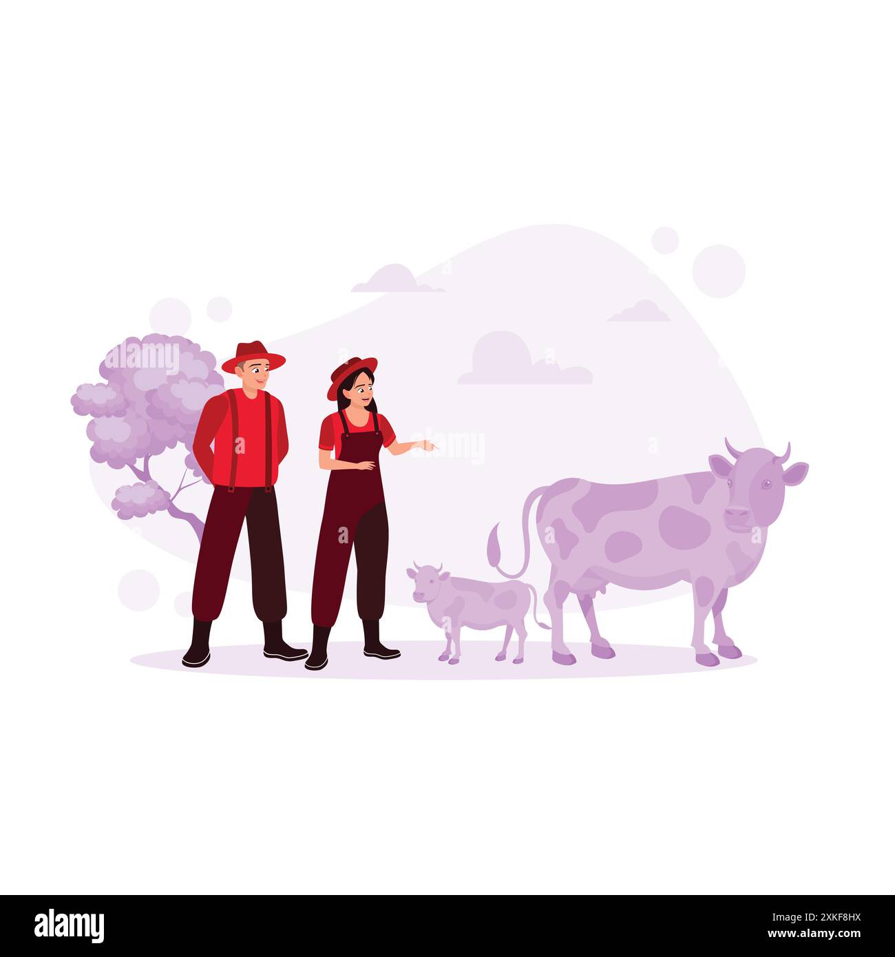 Modern dairy farm with cows Cut Out Stock Images & Pictures - Alamy