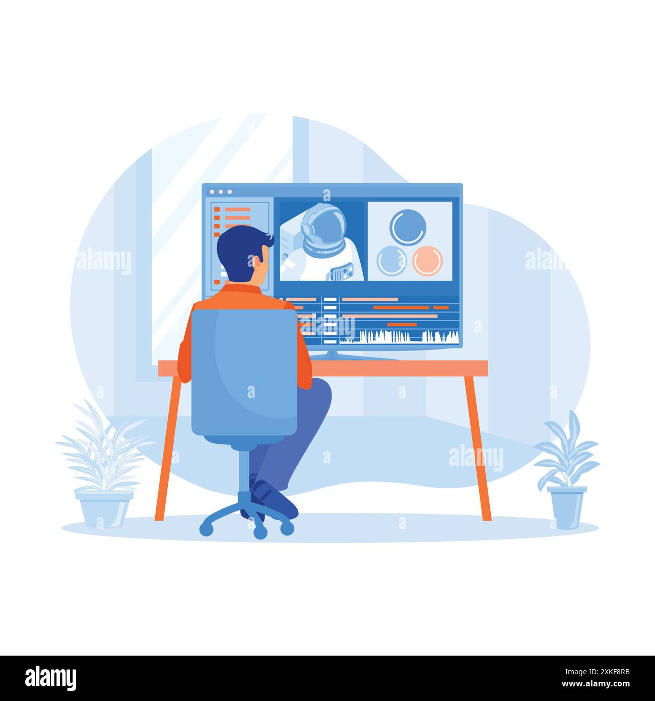 Video editor designer using Stock Vector Images - Alamy