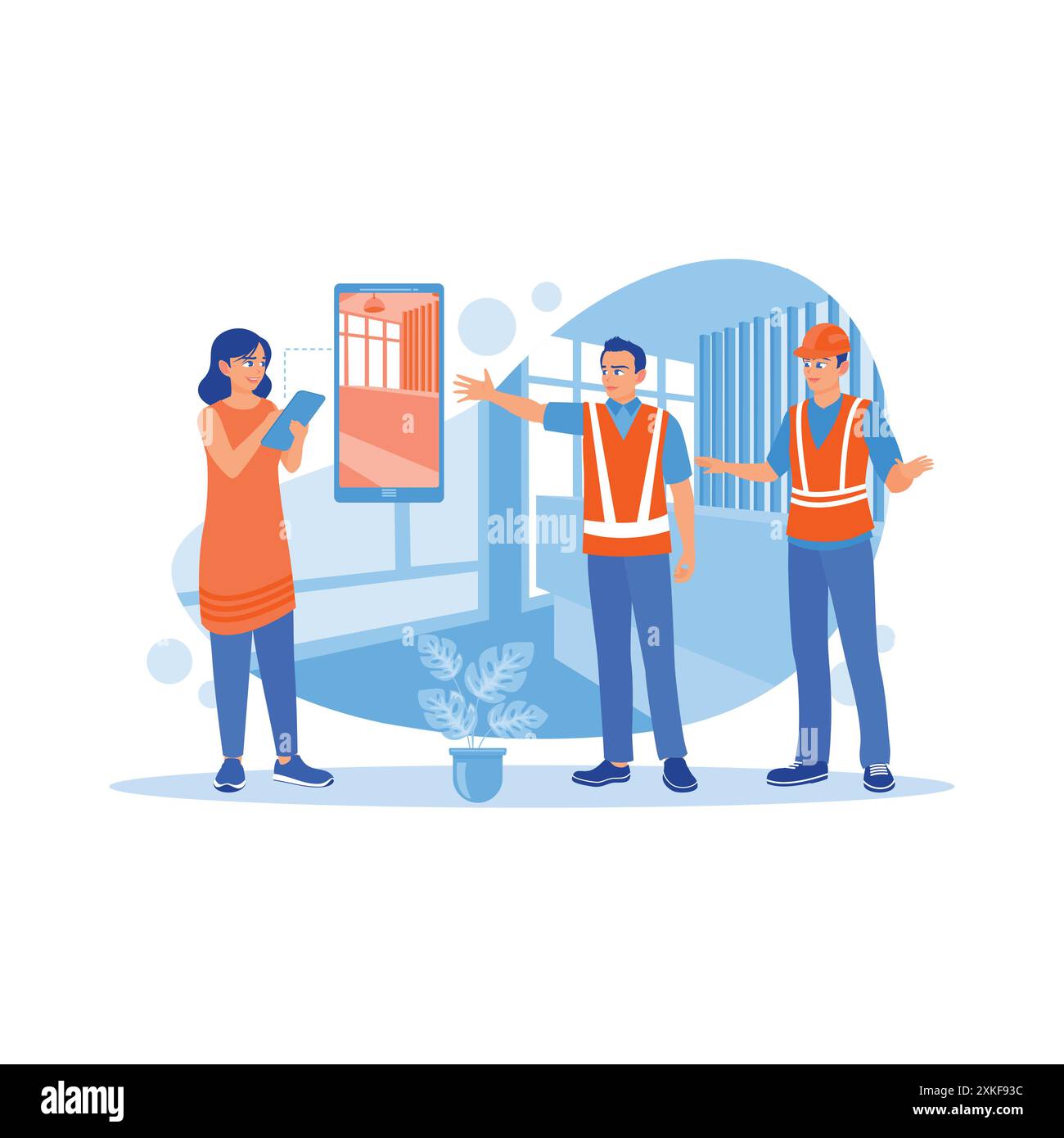 Woman using futuristic augmented Cut Out Stock Images & Pictures - Alamy